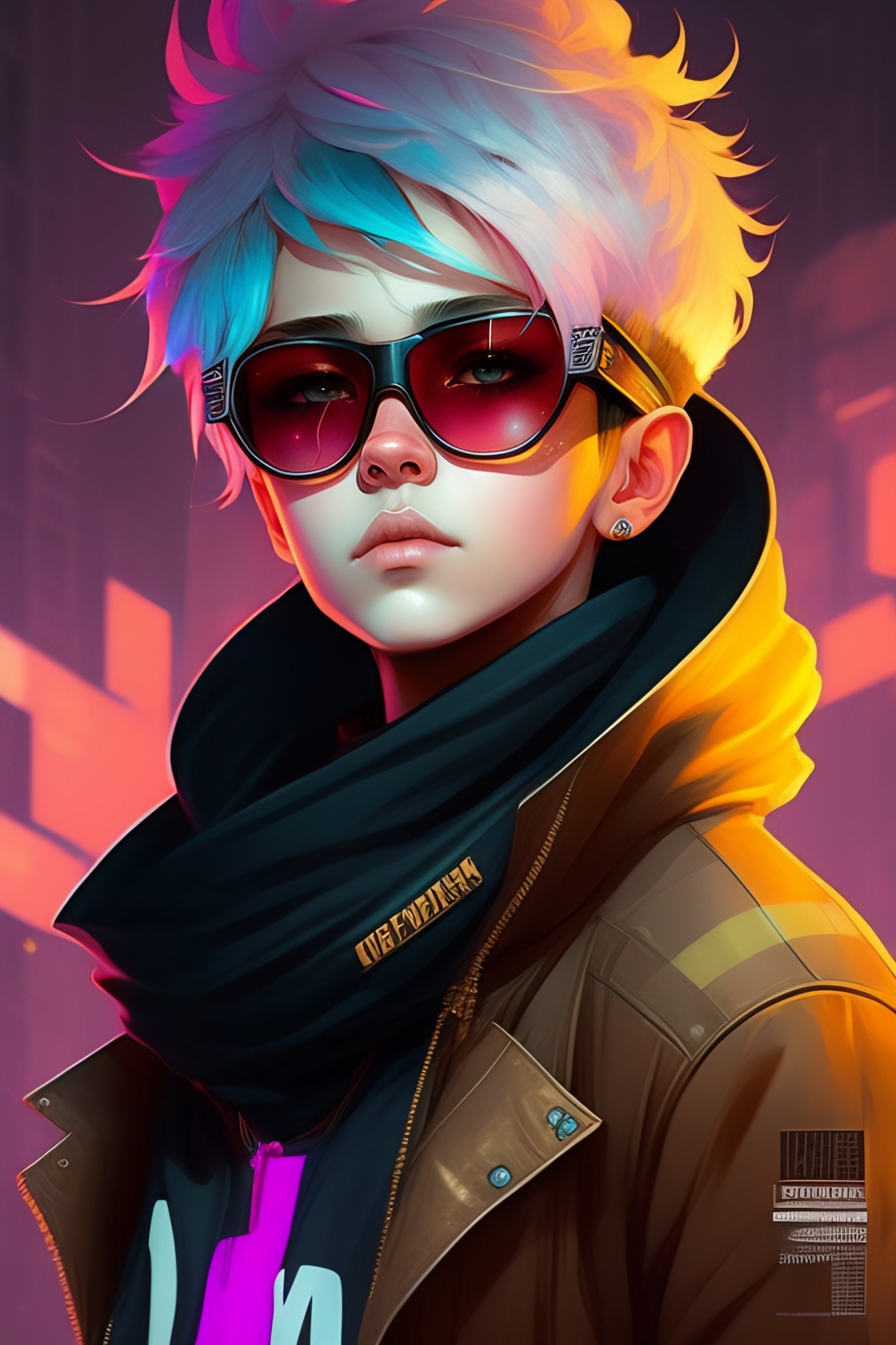 Lexica - Highly detailed portrait of a sewer emo punk young kid ...