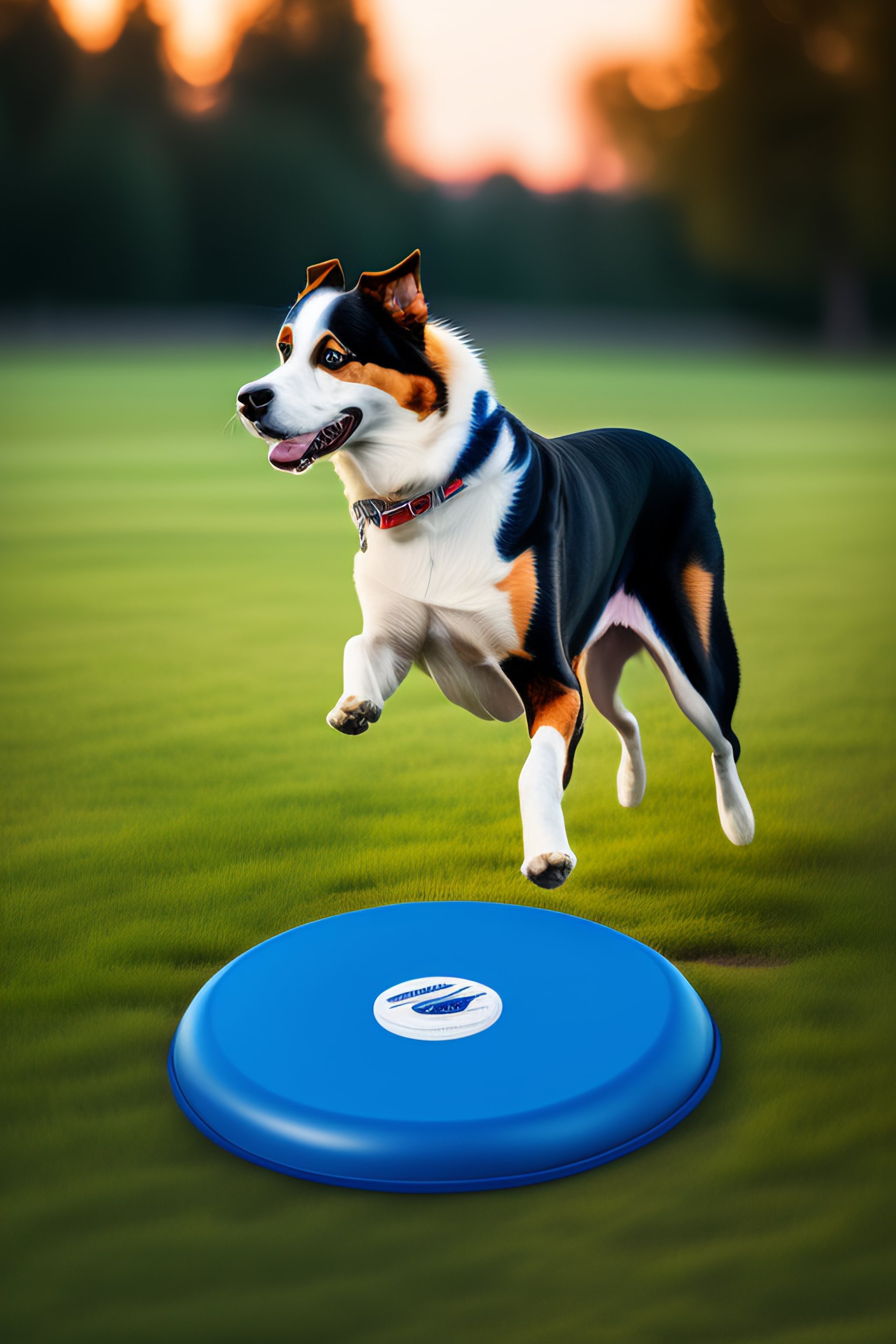 Lexica - Dog catching frisbee