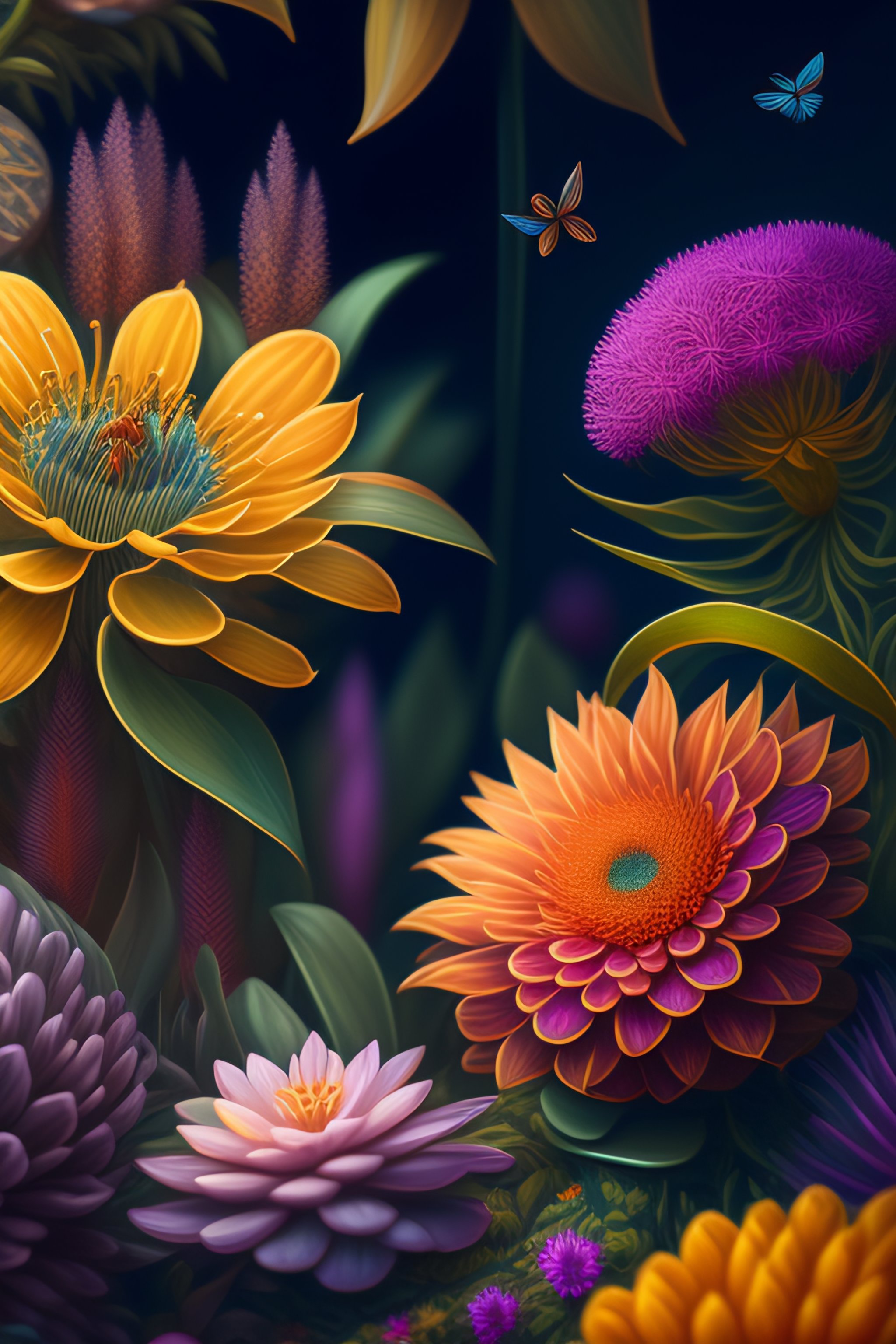 Lexica - Tiled, modern, botanical illustrations, epic, fantasy ...