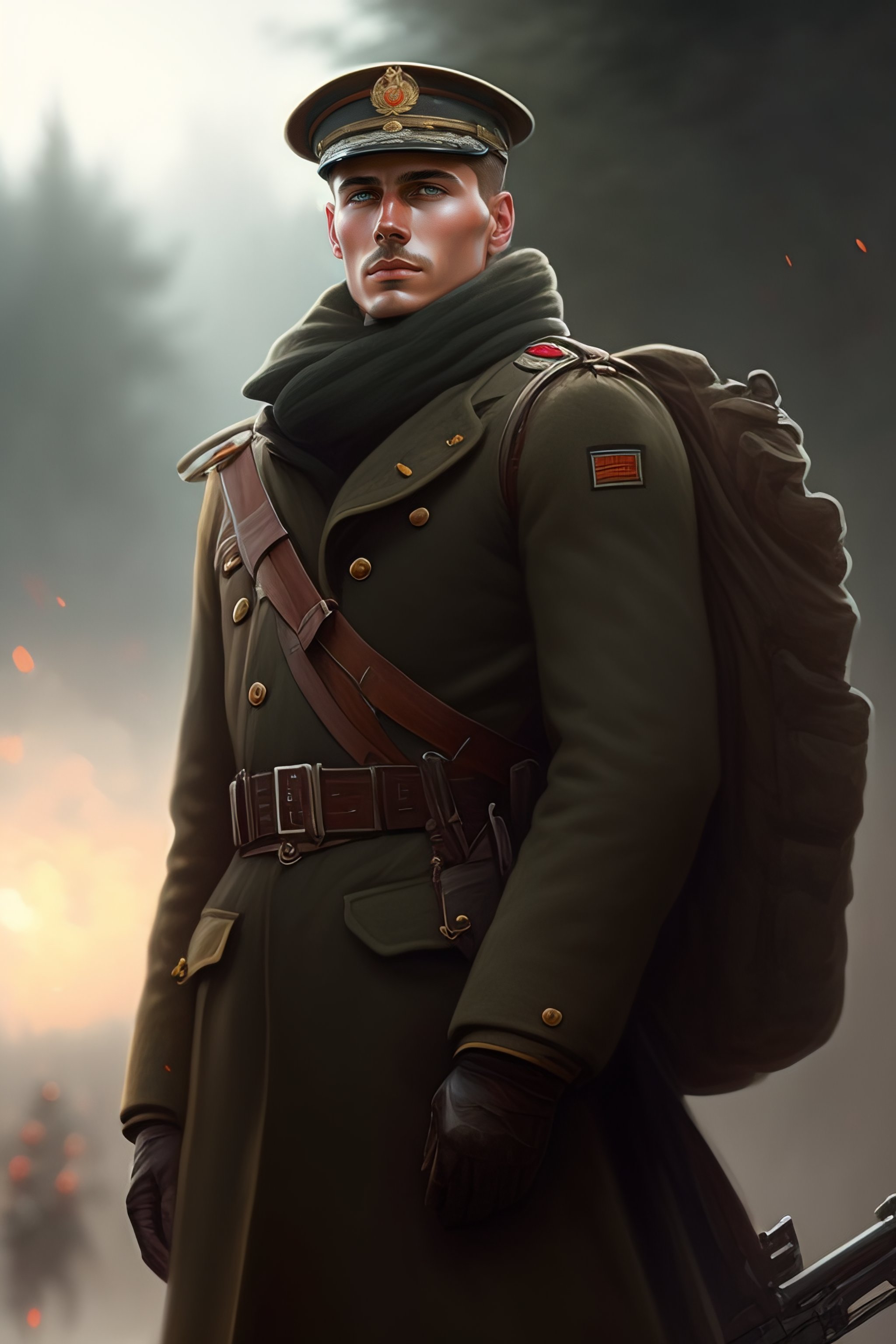 Lexica - A painting of a german soldier, circa 1940, trending on ...
