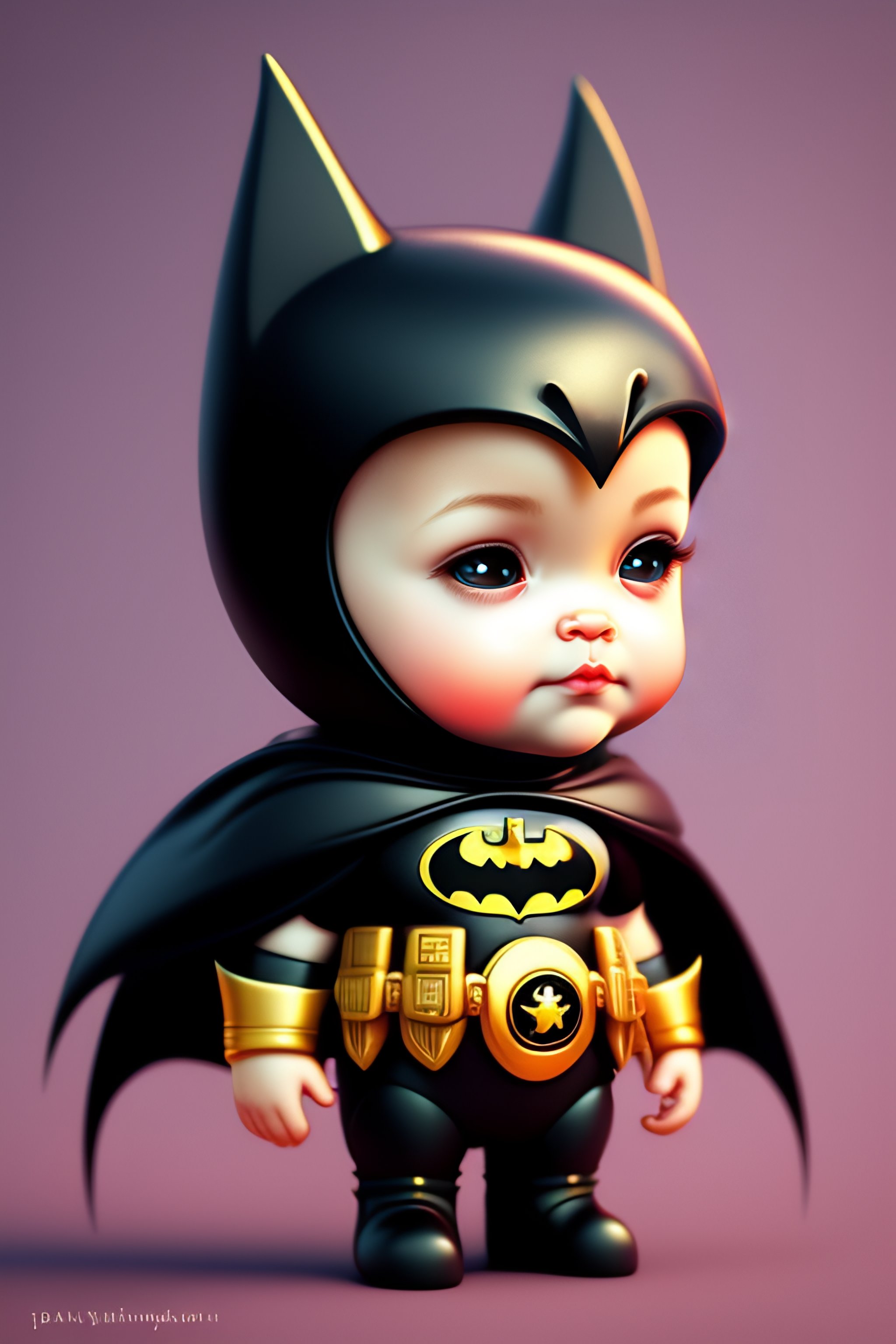 Lexica - Cute and adorable cartoon batman baby, fantasy, dreamlike ...