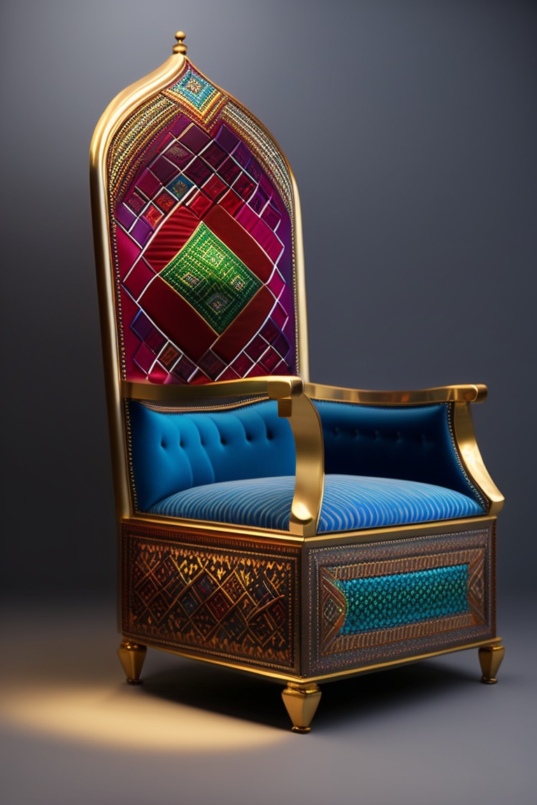 Lexica - The design of a chair, made of Iranian handicrafts, natural ...
