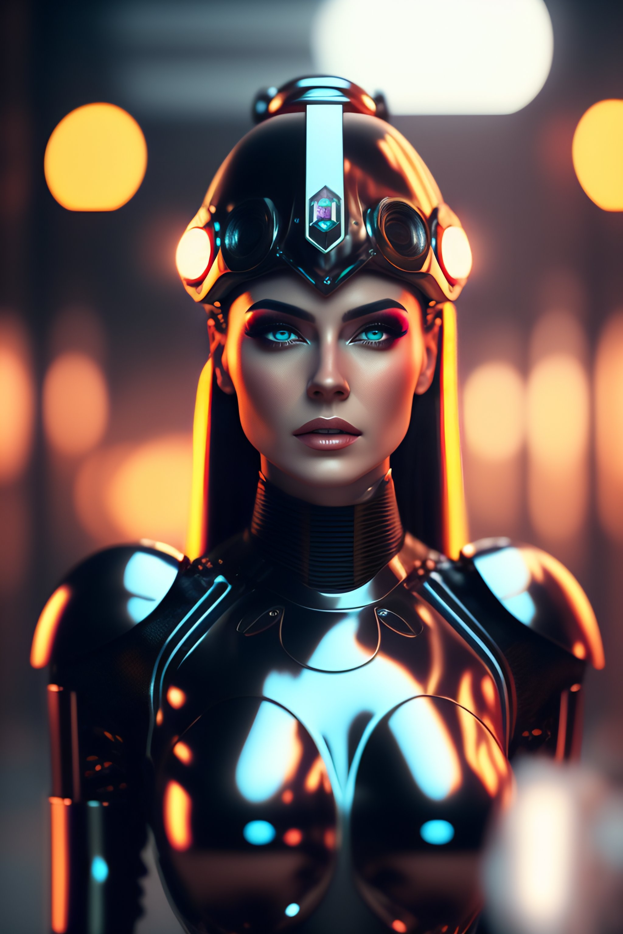 Lexica - Film still of a mechanical woman with a robot face from ...