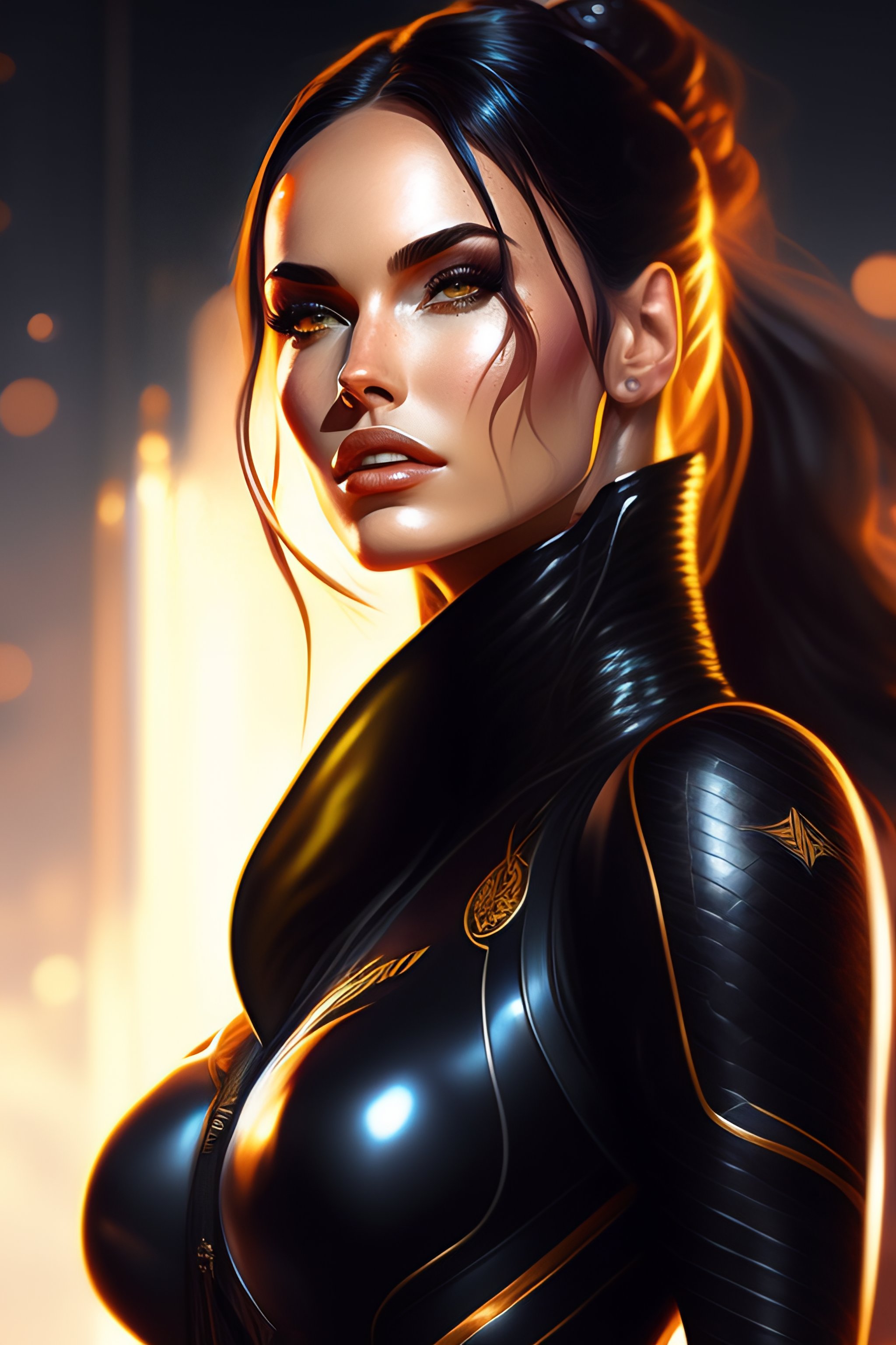 Lexica - Portrait of apex legends megan fox, venom intricate, elegant ...