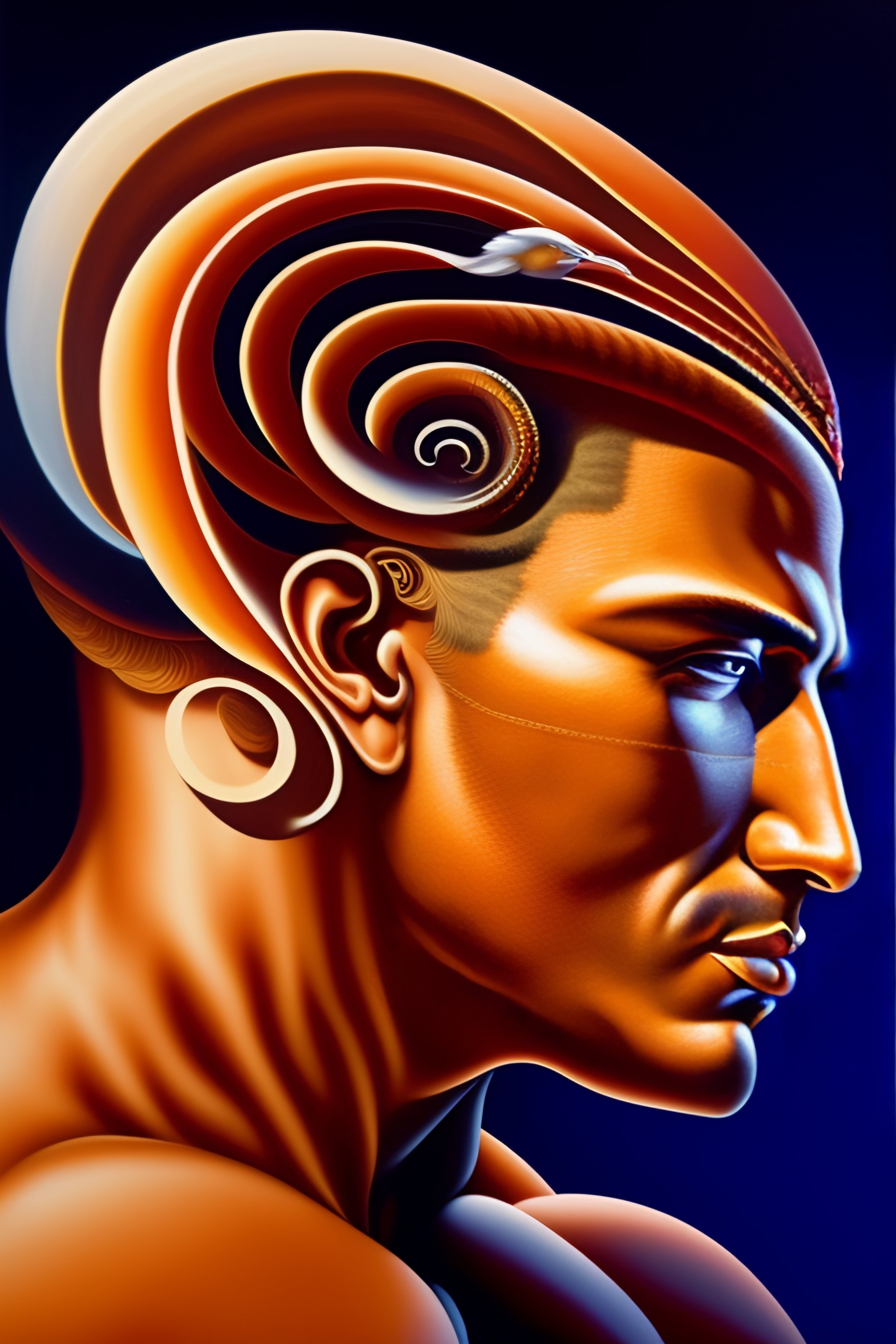 Lexica - Octavio Ocampo's inspired male nake body in a heart shape