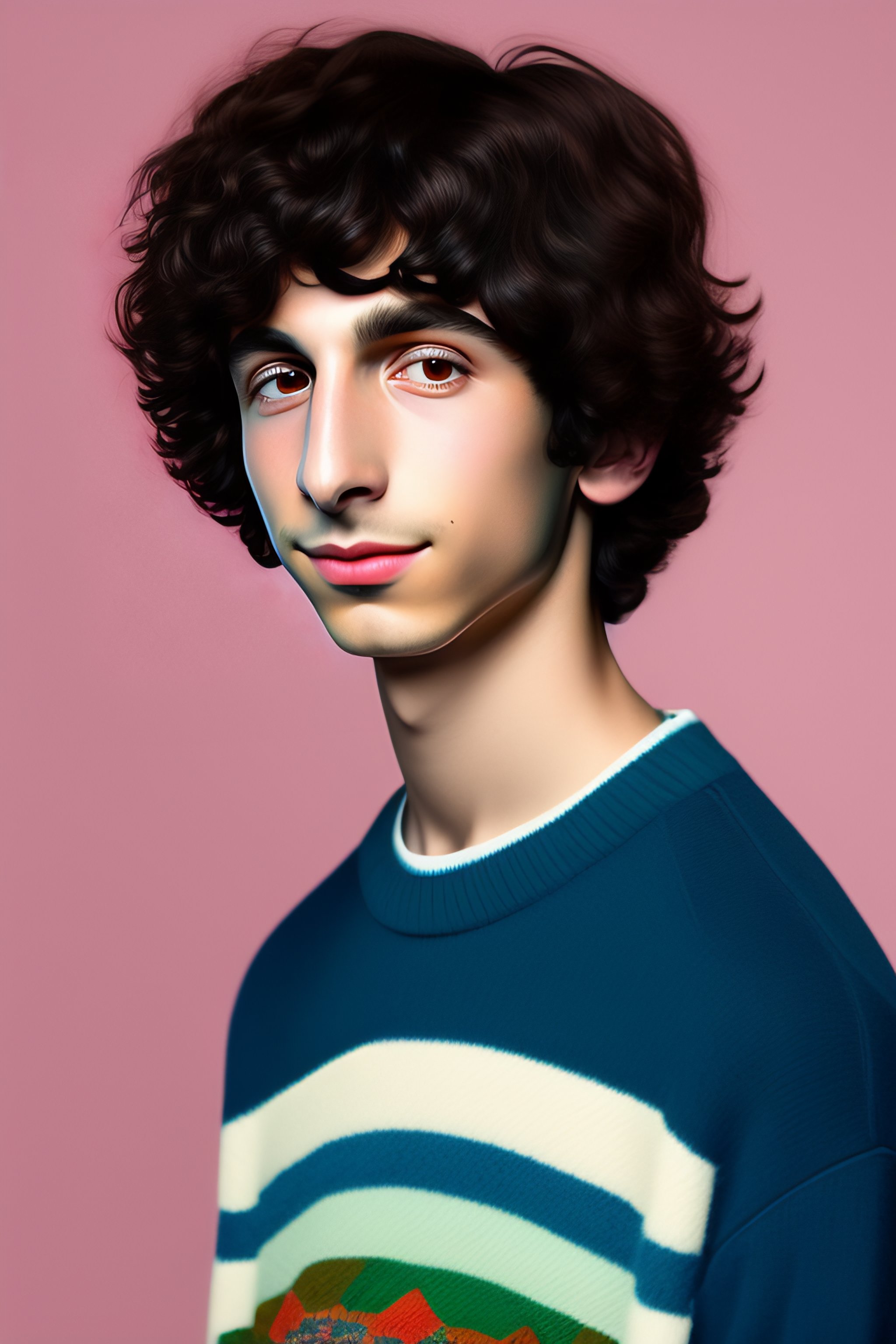 Lexica - A detailed portrait of finn wolfhard in the style of studio ghibli