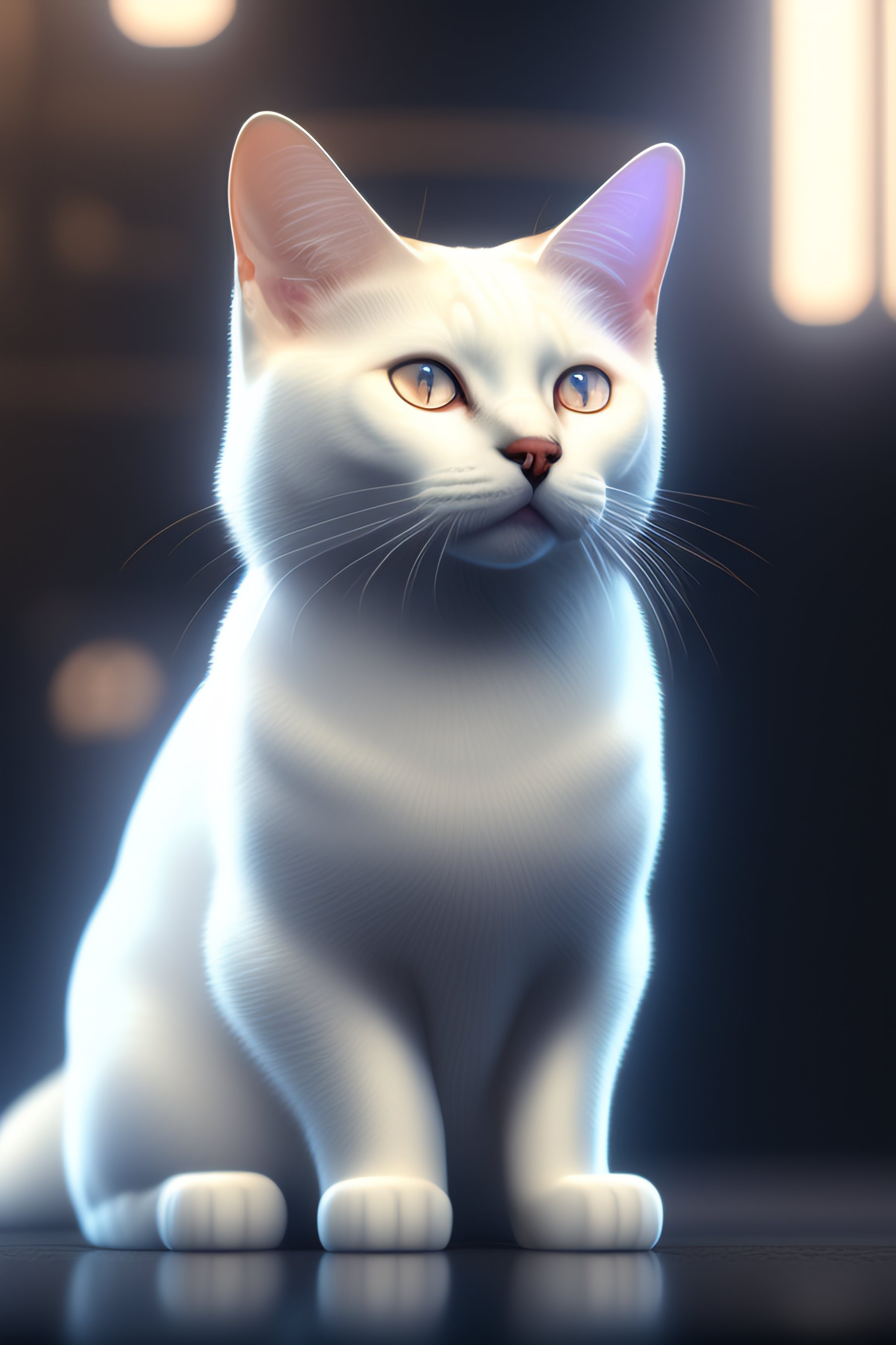 Lexica - A white cat wearing a lab coat and goggles with mechanic ...