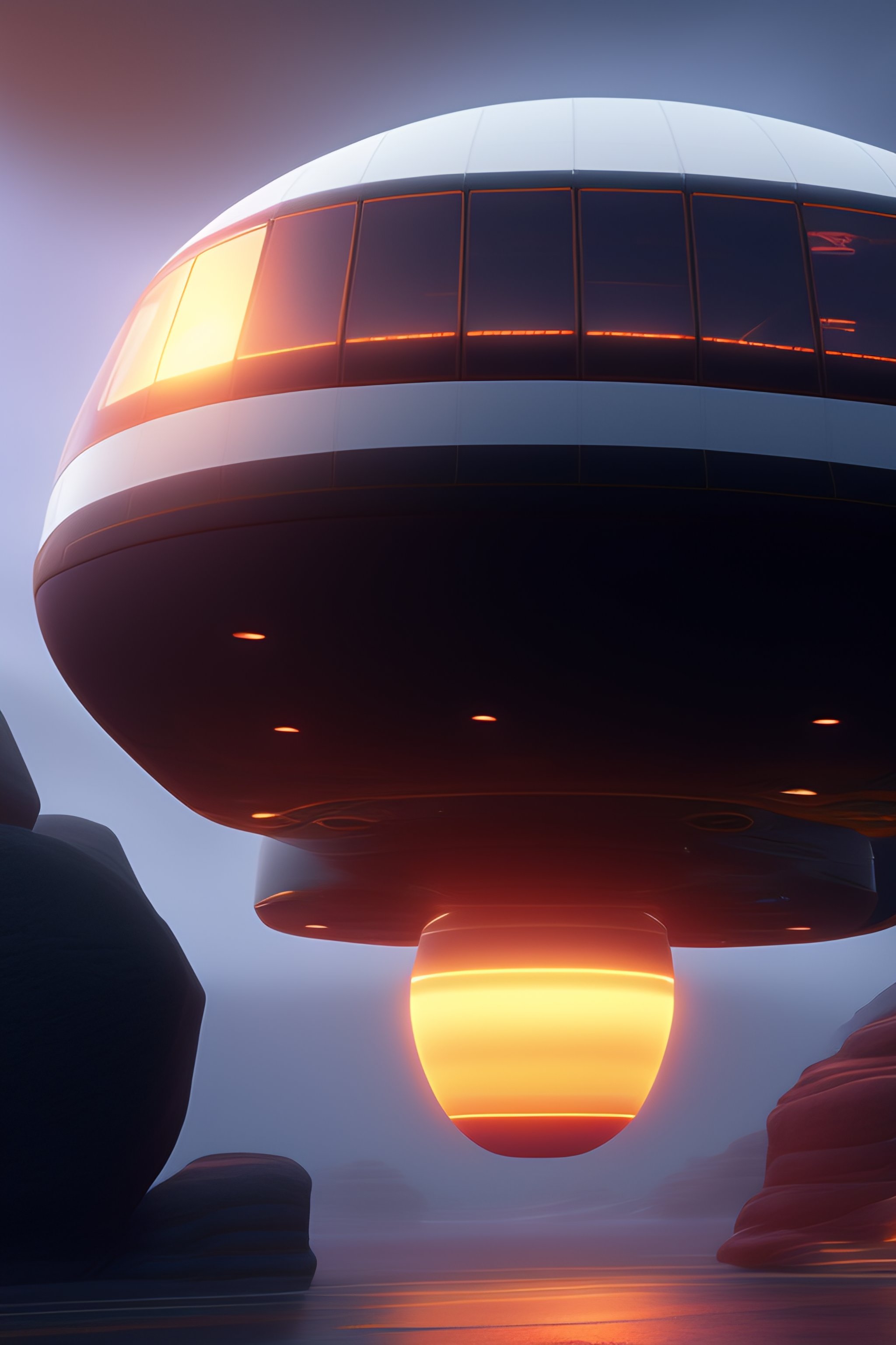 Lexica - Sci-fi hoverbus, ultradetailed, epic, atmospheric, volumetric light, fog light, hyper ...