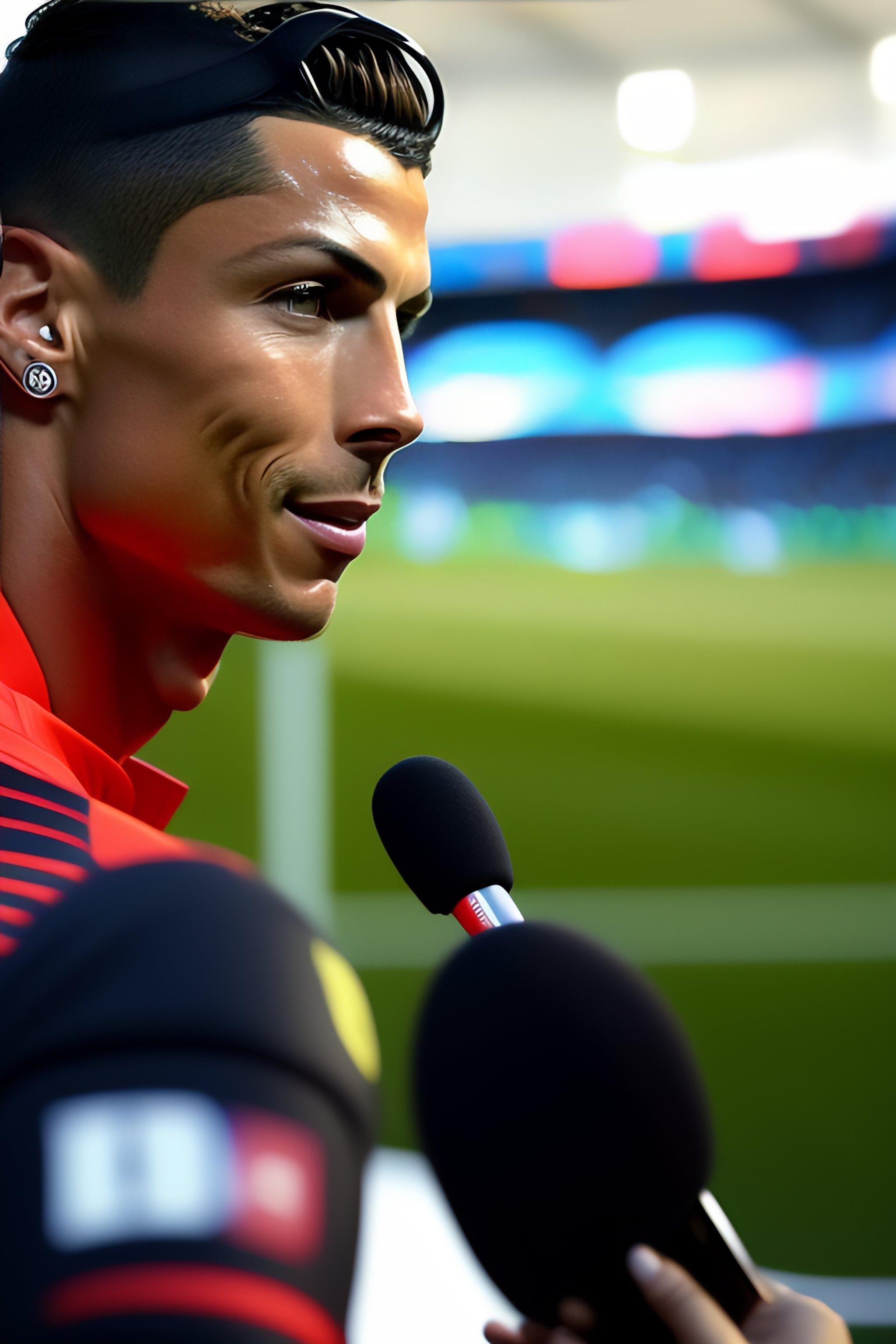 Lexica - Cristiano Ronaldo is reporting a football match wearing a ...