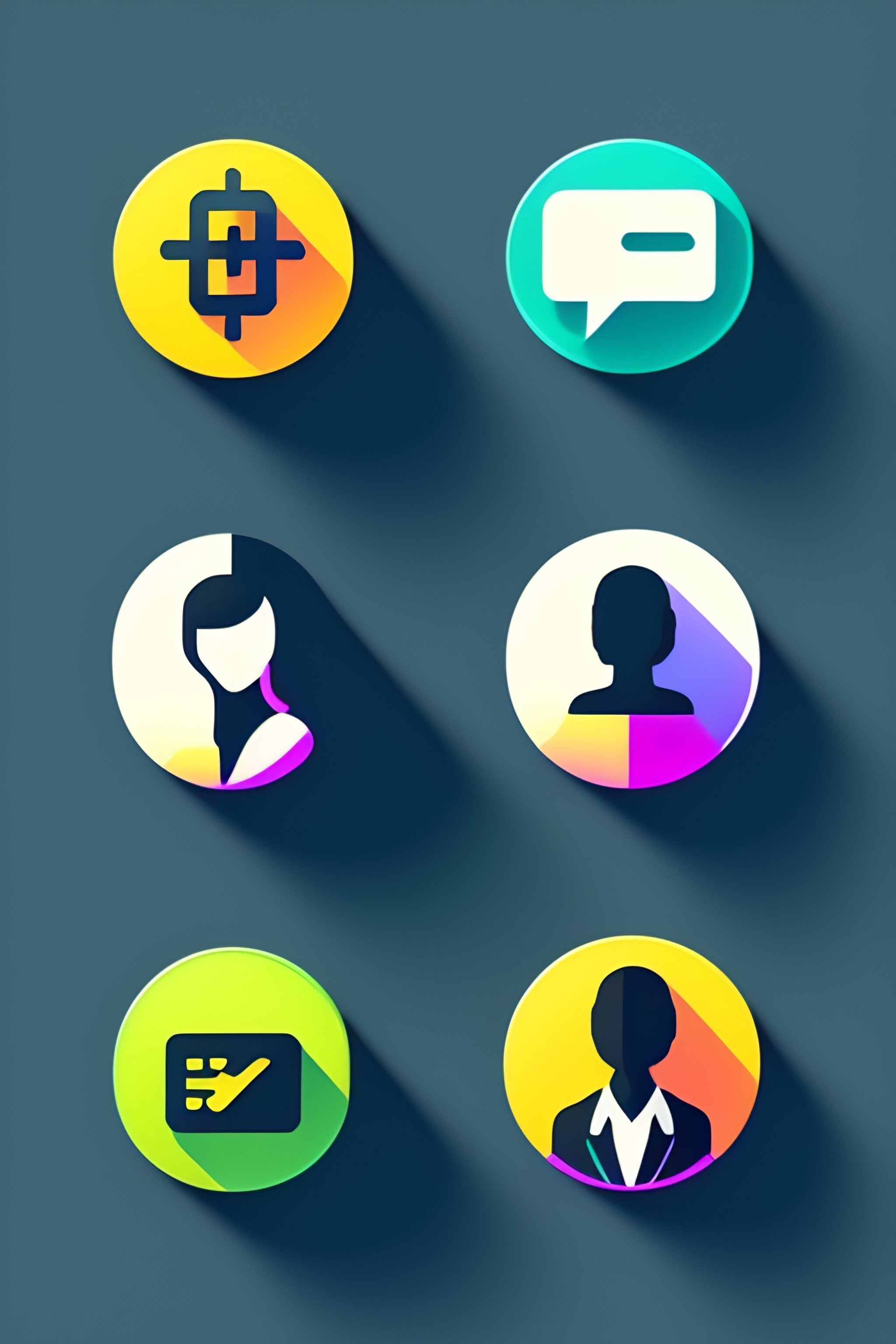 Lexica - A set of icons designed by banksy, flat design, clean background