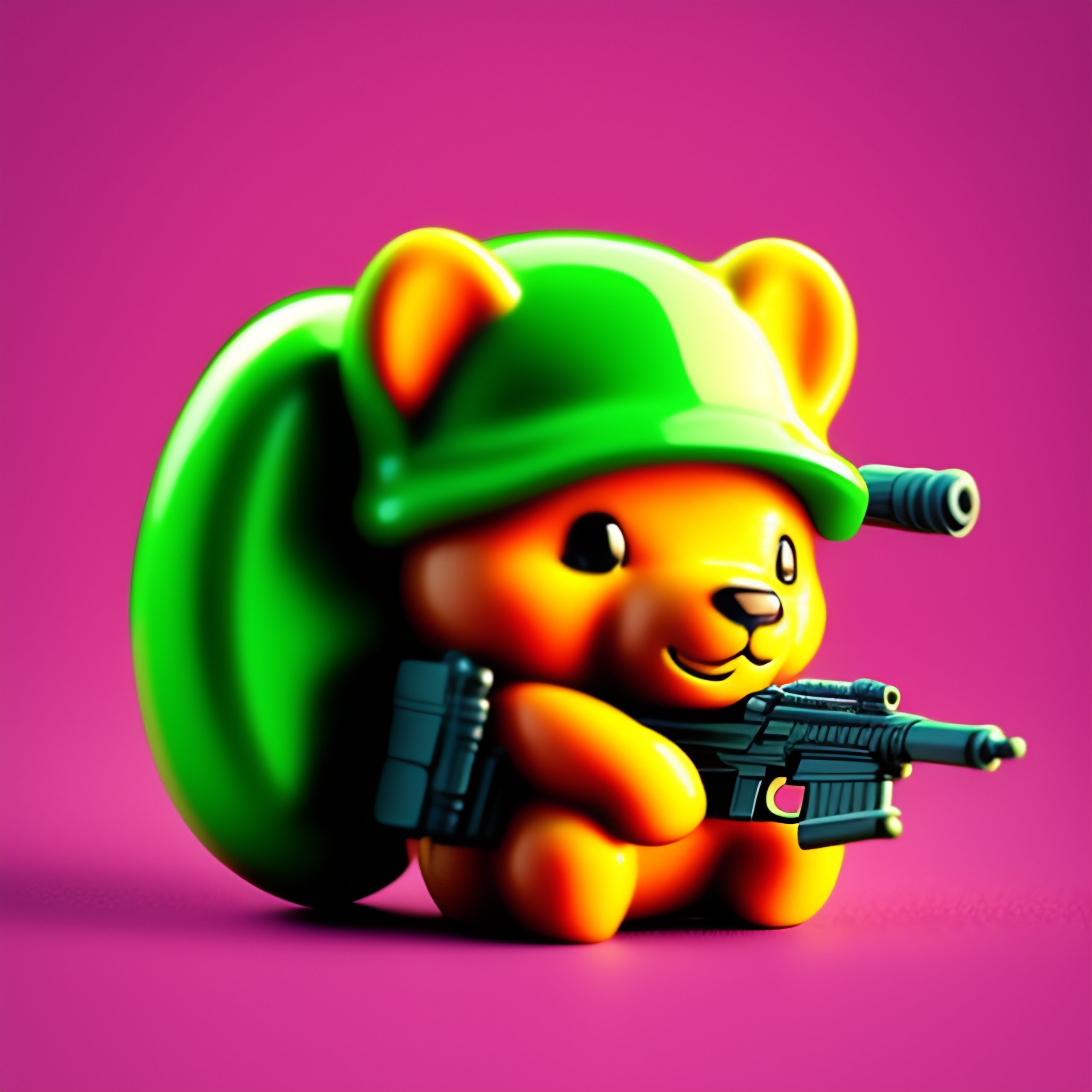 Lexica - Adorable gummy bear, hand drawn, 90s anime style, holding a ...