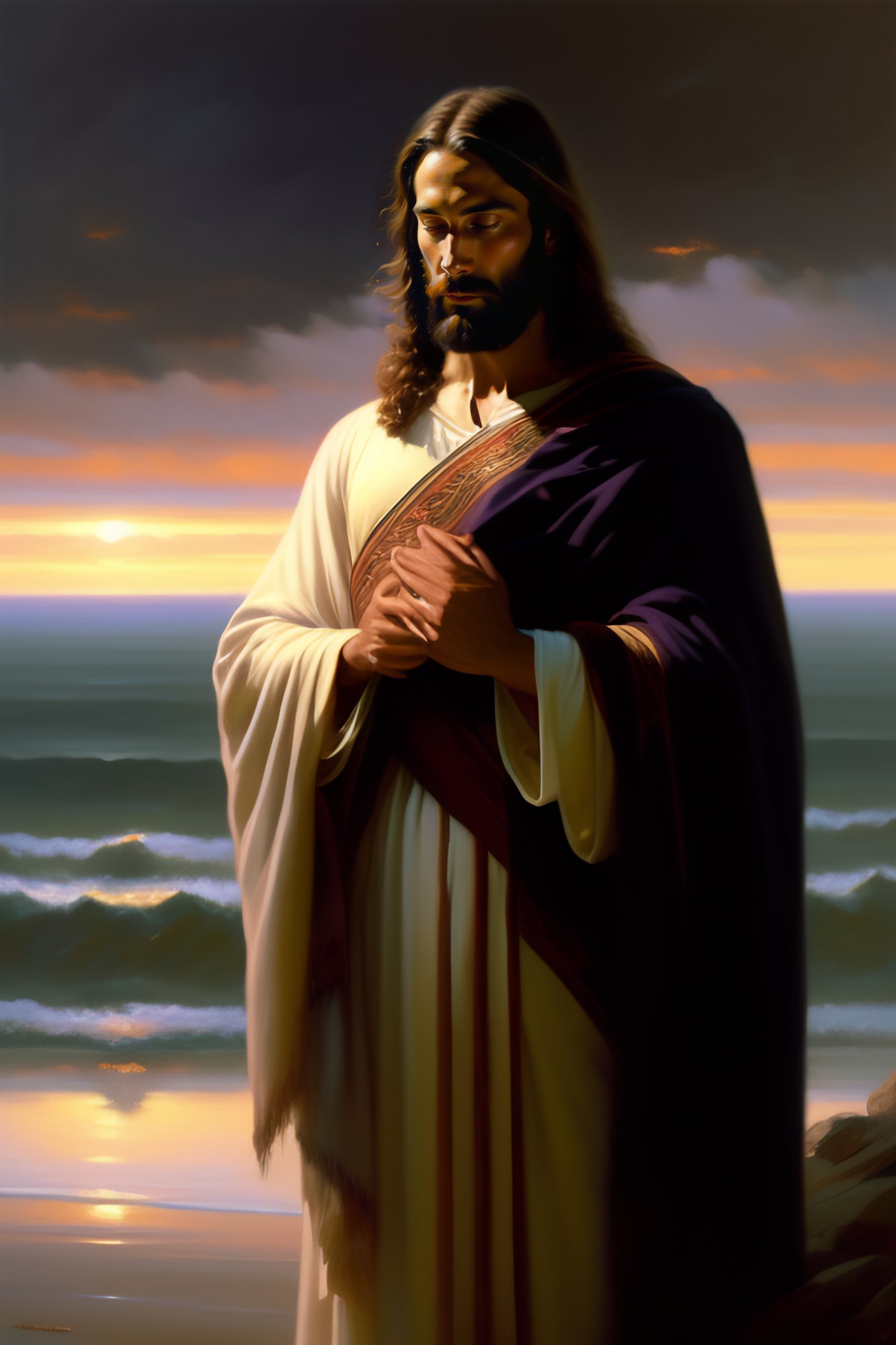 Lexica - Full body photo of jesus christ majestic spooky disquieting ...