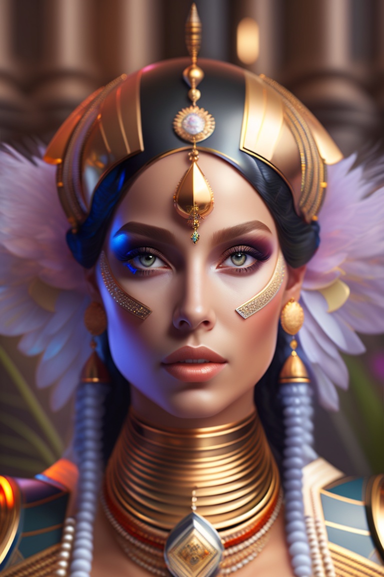 Lexica - Futuristic cleopatra, Stunning realistic photography ...