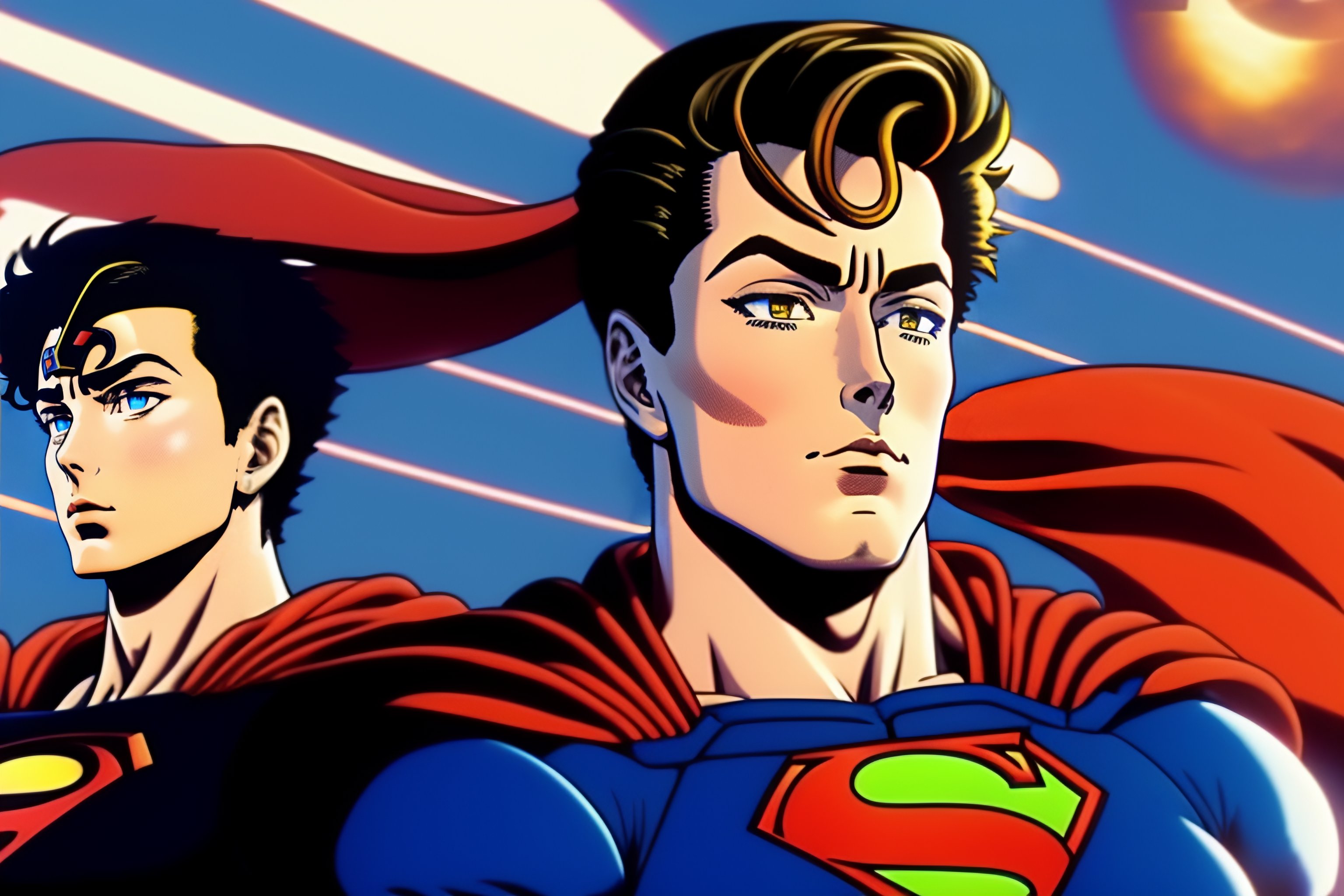 Lexica - Vintage 90's anime style,retro.anime elon musk as superman ,in ...