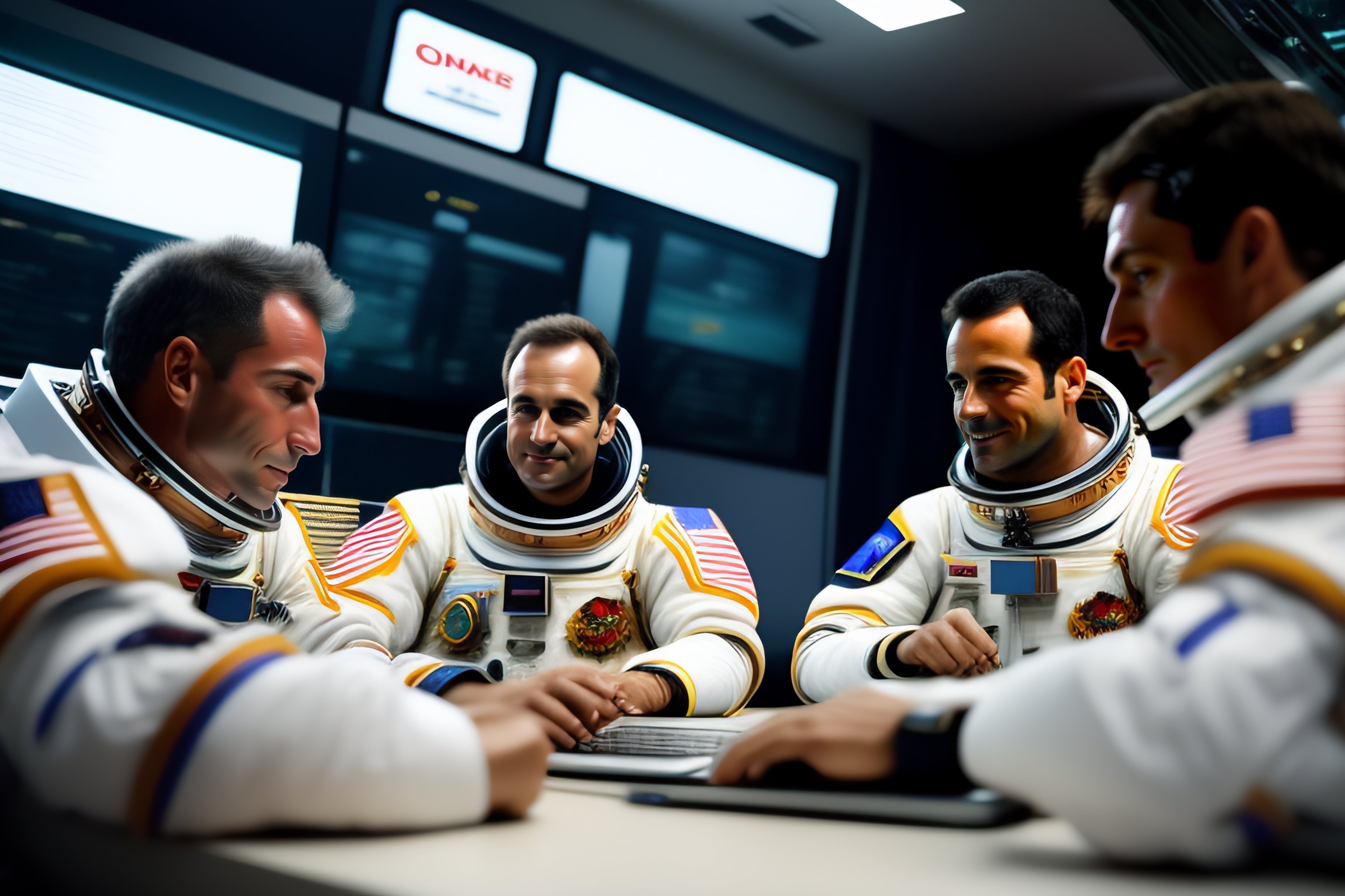 Lexica - Spain astronauts working with laptops