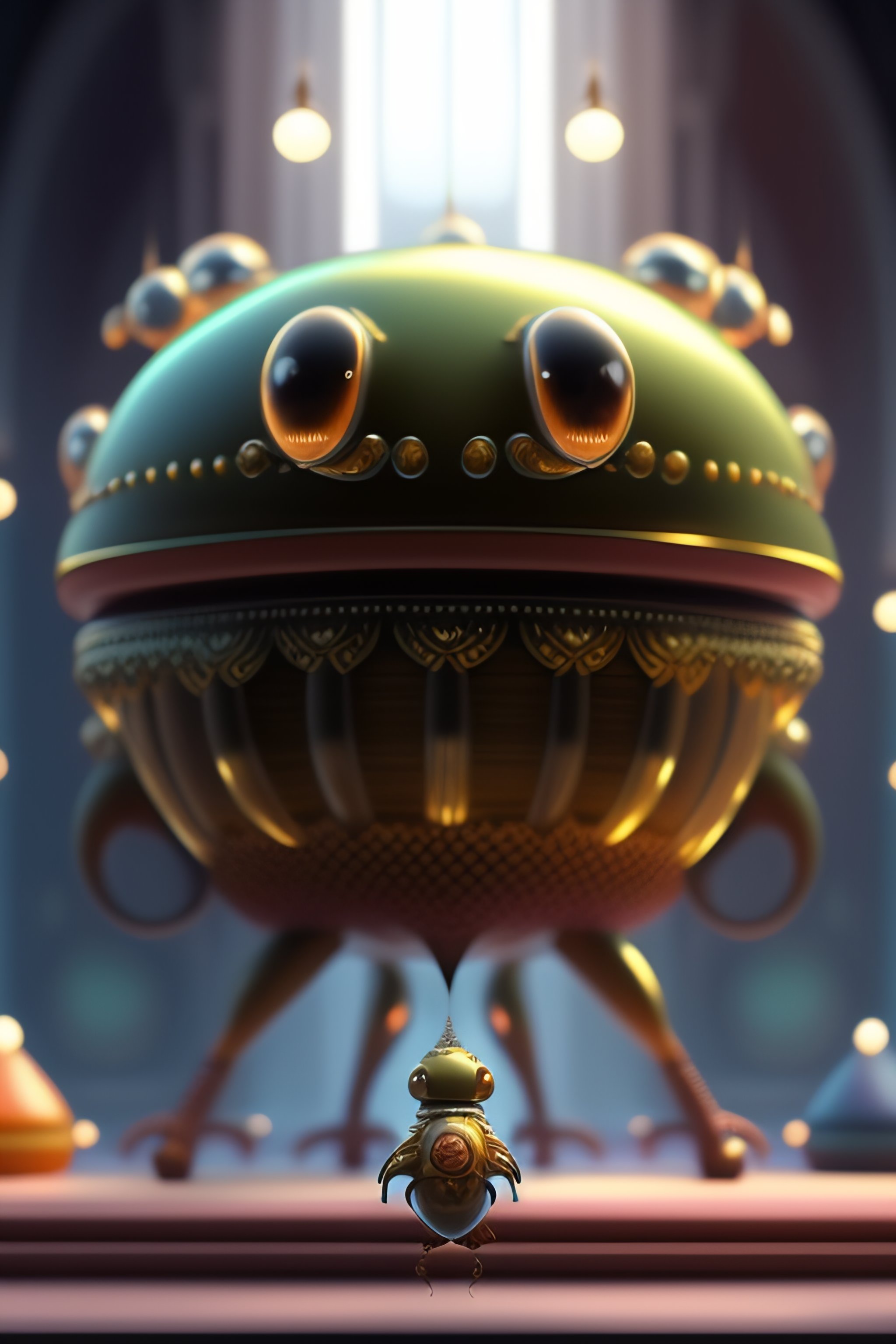 Lexica - Imaginary creature who is only a very large bald head covered ...