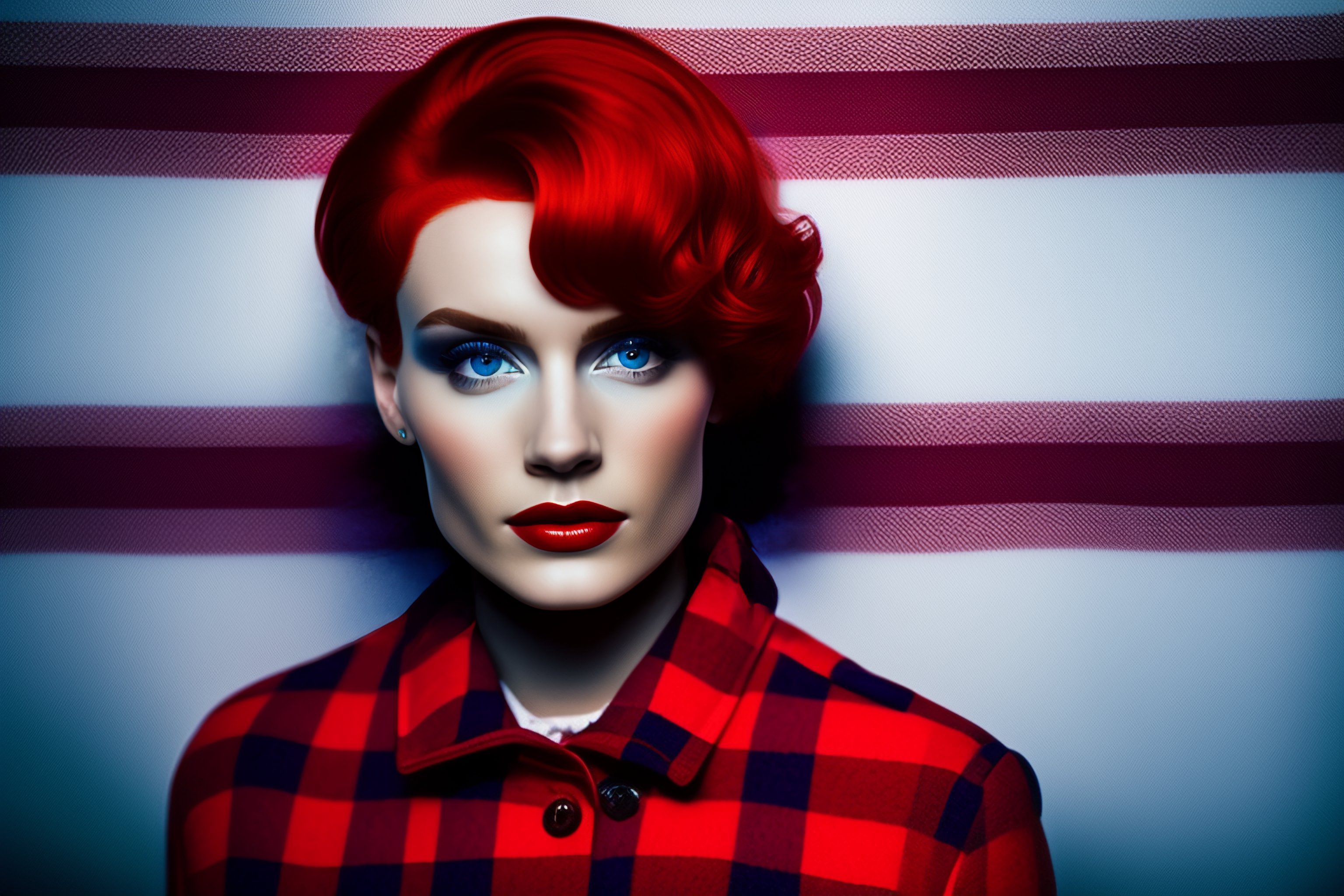 Lexica - Photograph, closeup portrait of a young pale woman with short ...