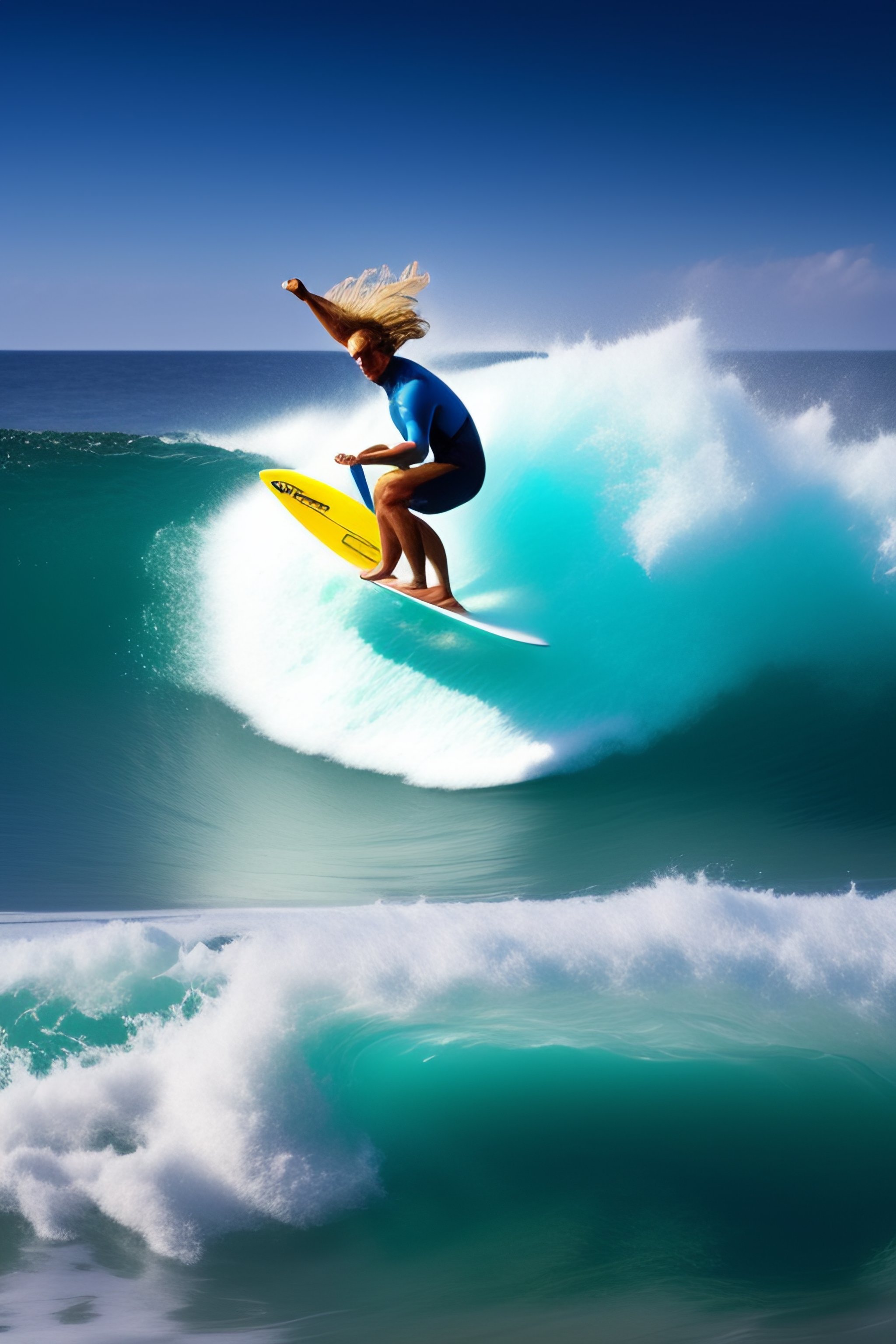 Lexica - Albert einstein surfing on a big wave