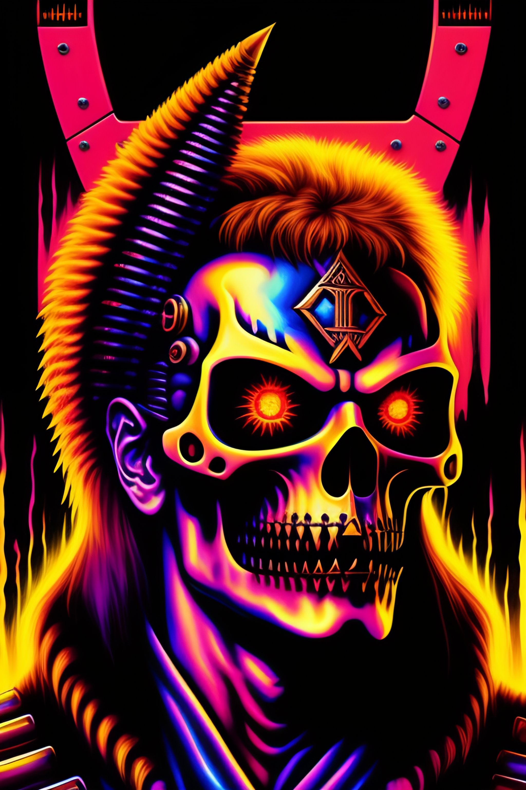 Lexica - Heavy metal art, Scary psycho killer monster, 80s scary horror ...