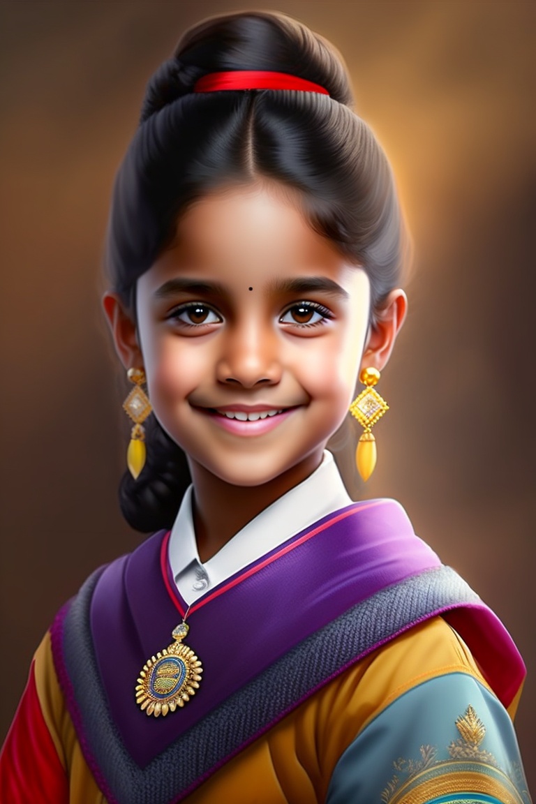 Lexica - Small , beautiful ,gol chehra ,choti choti aankhe.10th class girl