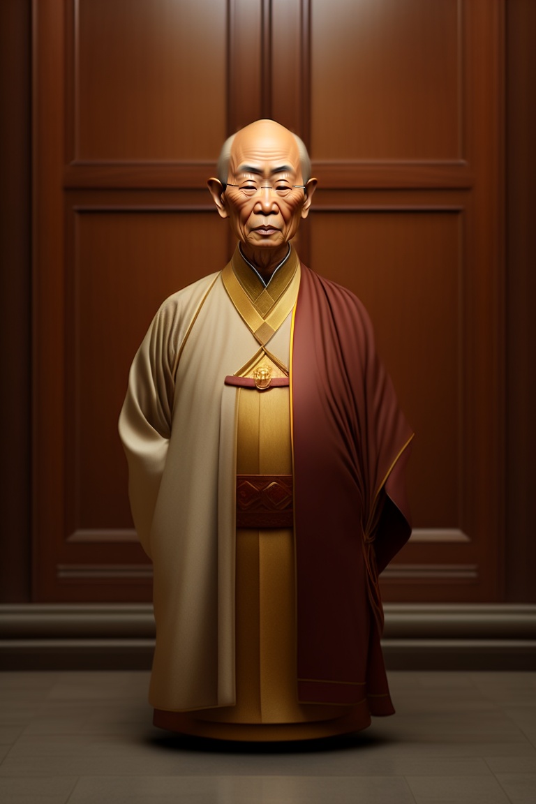 Lexica - Old, bald, Asian man, monk, pale, gaunt, skinny, unnaturally ...