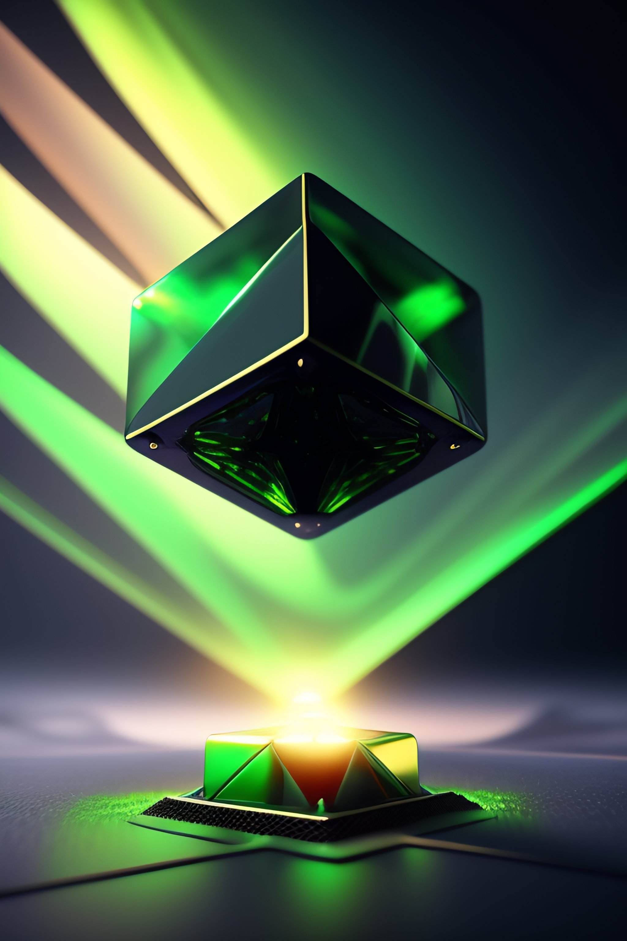 Lexica - A photorealistic render of a metallic crystalline neotribal ...