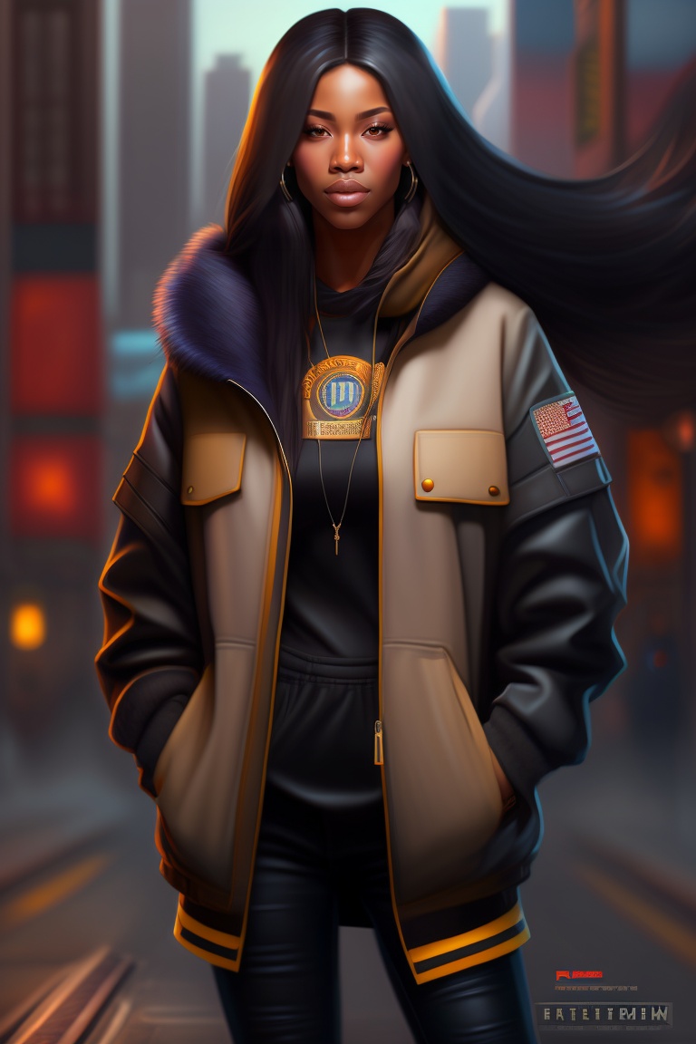 Lexica - Full body Portrait of a mixed raced woman with long length ...