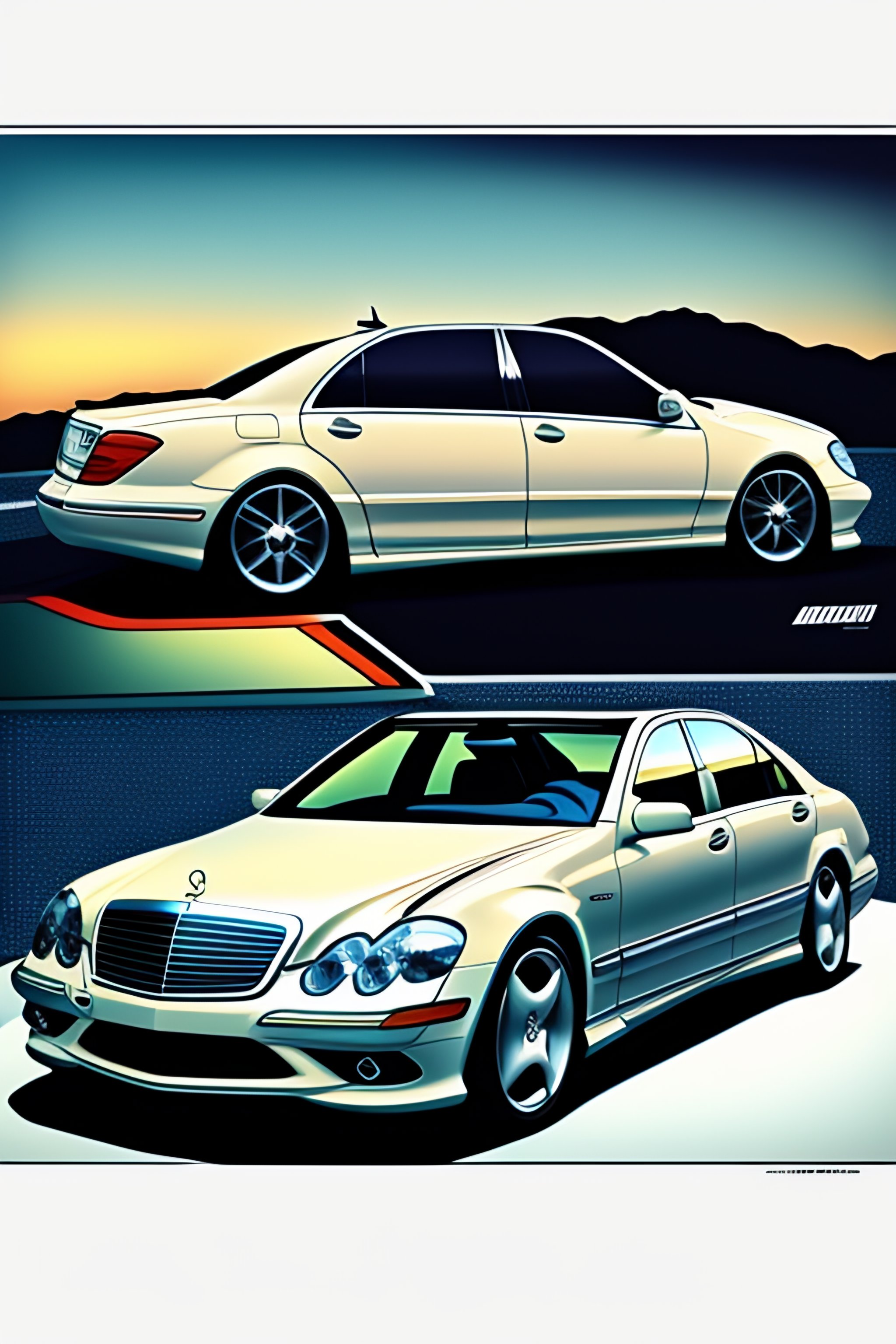Lexica - 2005 mercedes benz s class comic book style