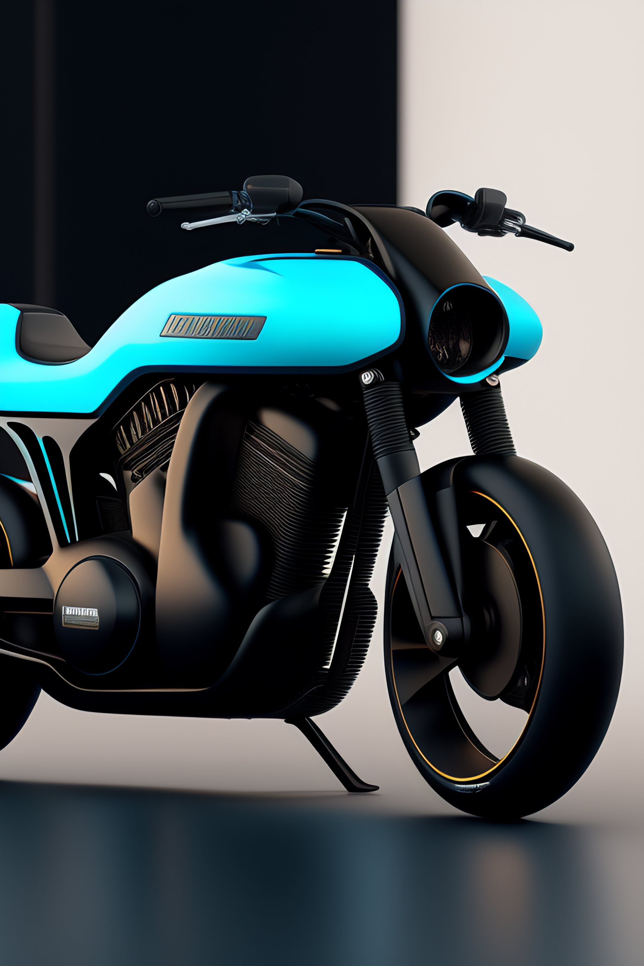 Lexica - Designed by Engineering. futuristic design motorbike, black ...