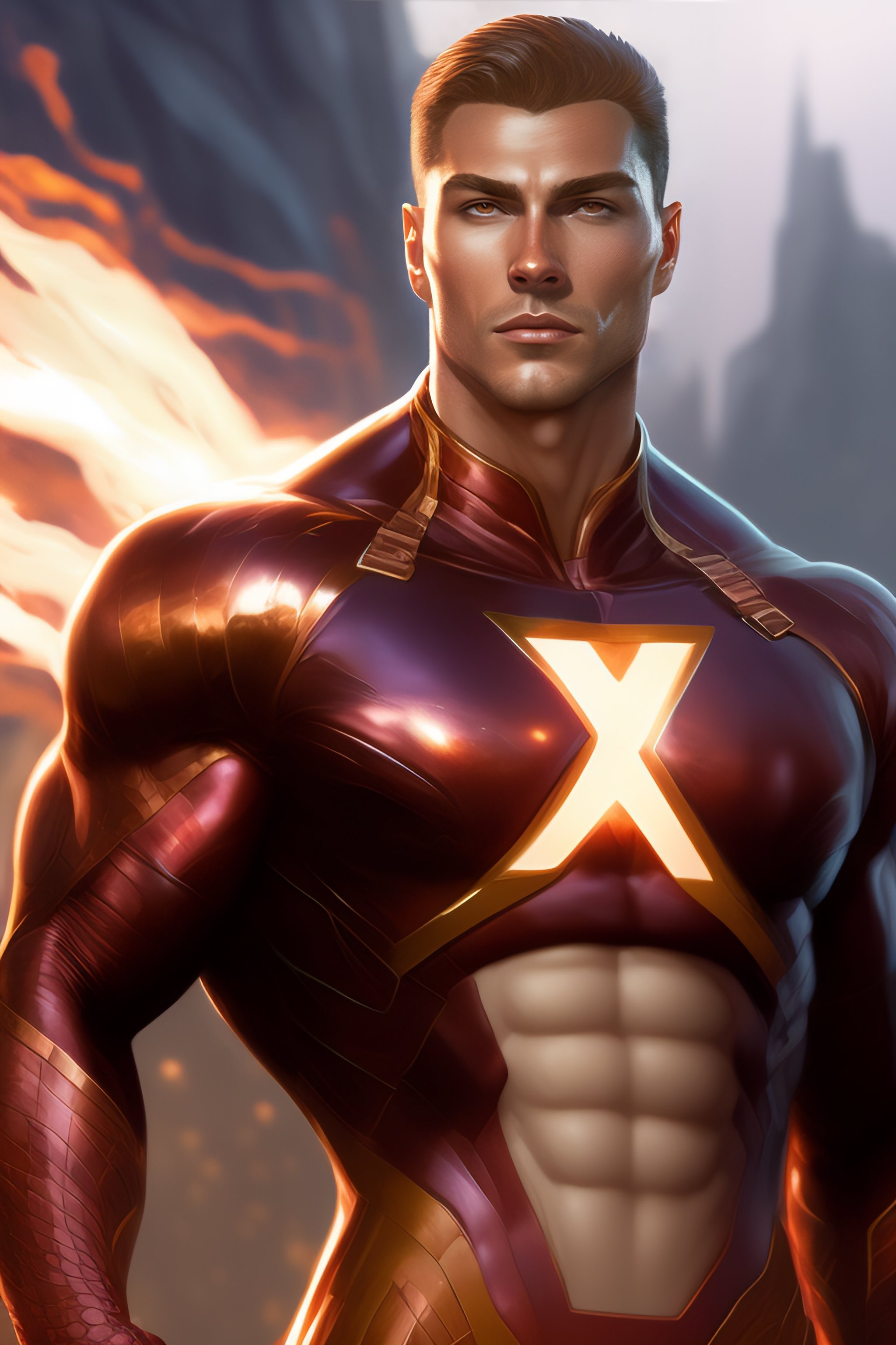 Lexica - Full length body portrait of skinny muscular marvel superhero ...