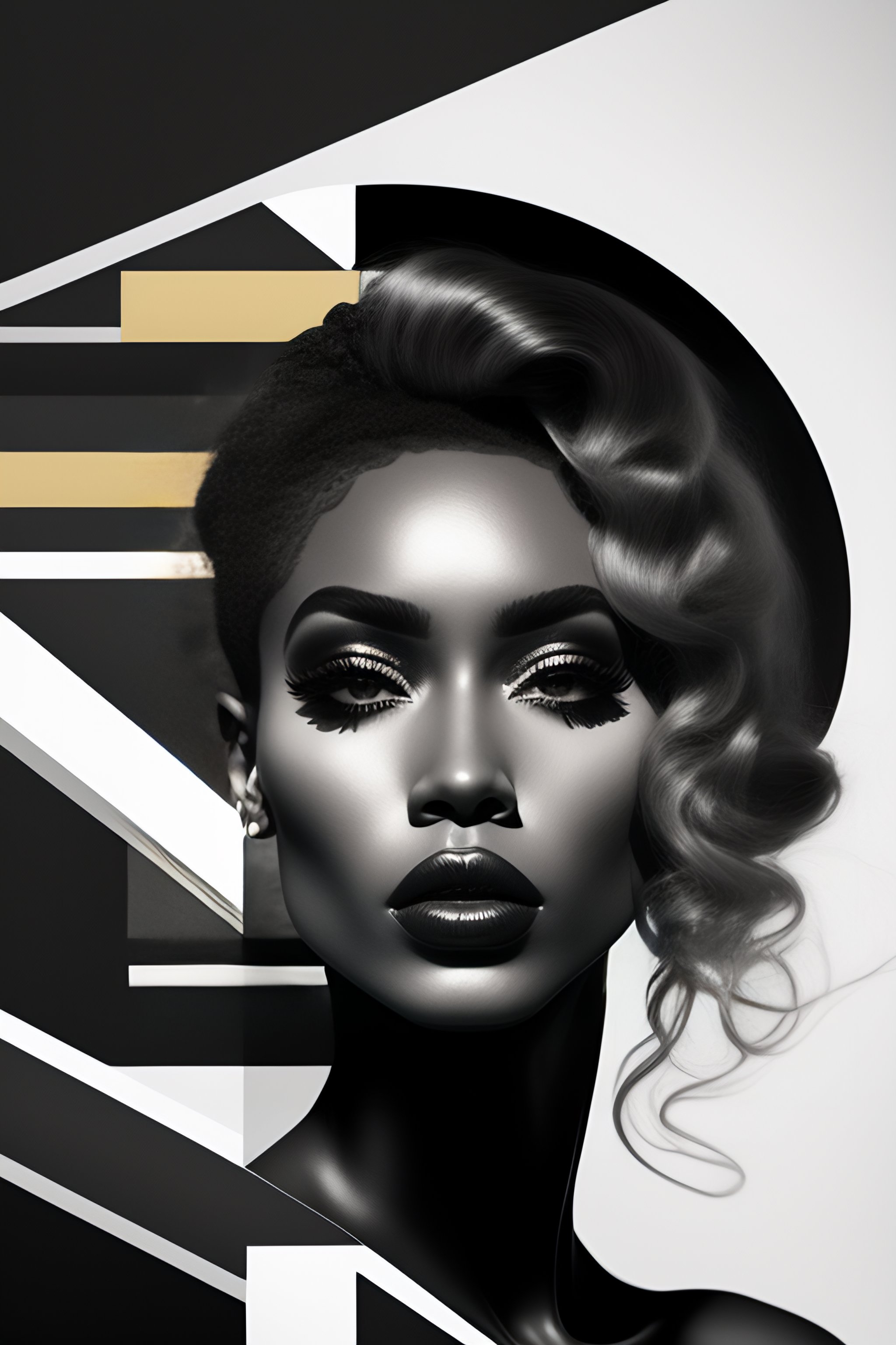 Lexica - Op art, hyper style girl portrait with the sexiest body ever ...