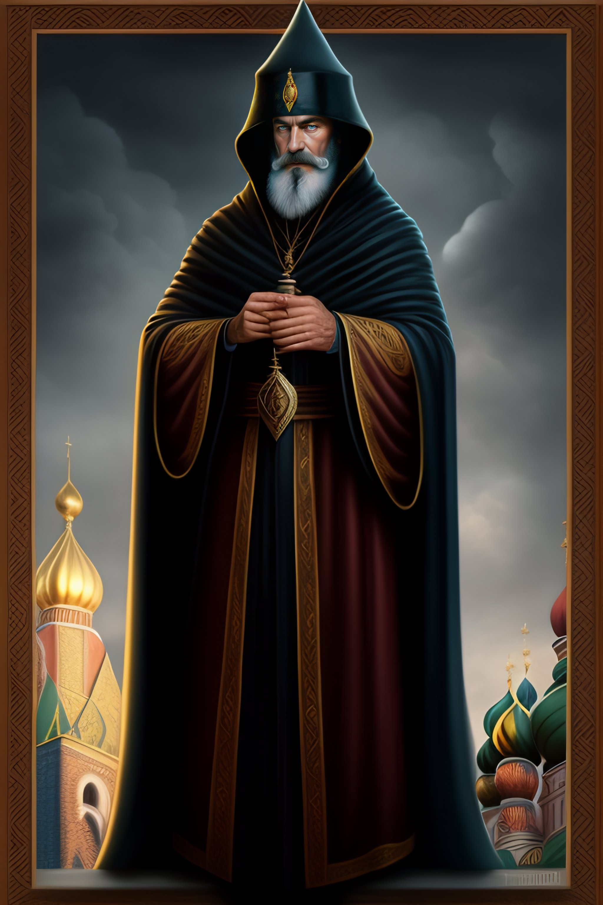 Lexica - Руслан Герасименко as wizard in black robe medieval style ...