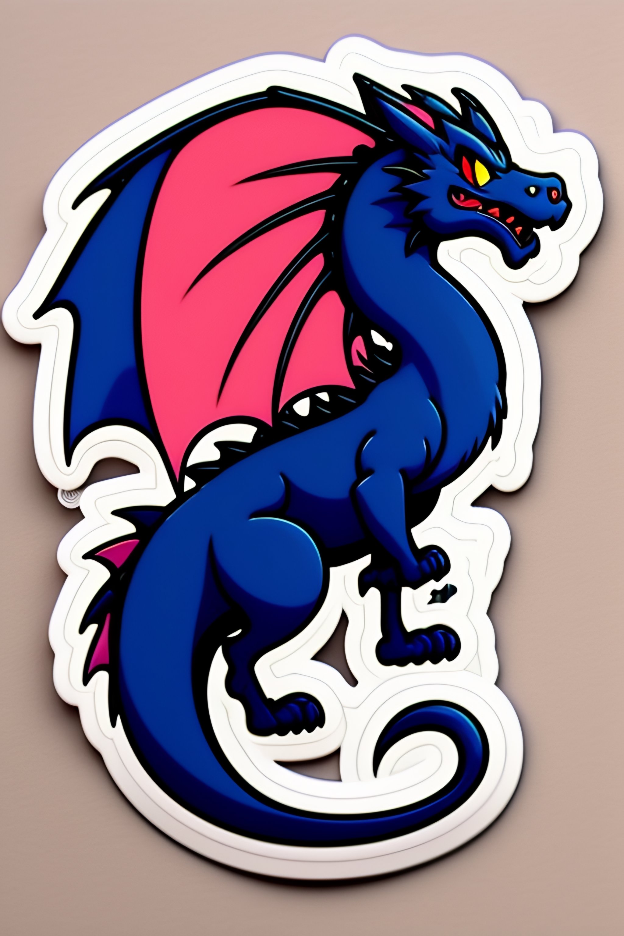 Lexica - Cute cartoon anime dragon sticker, anime style, solid ...