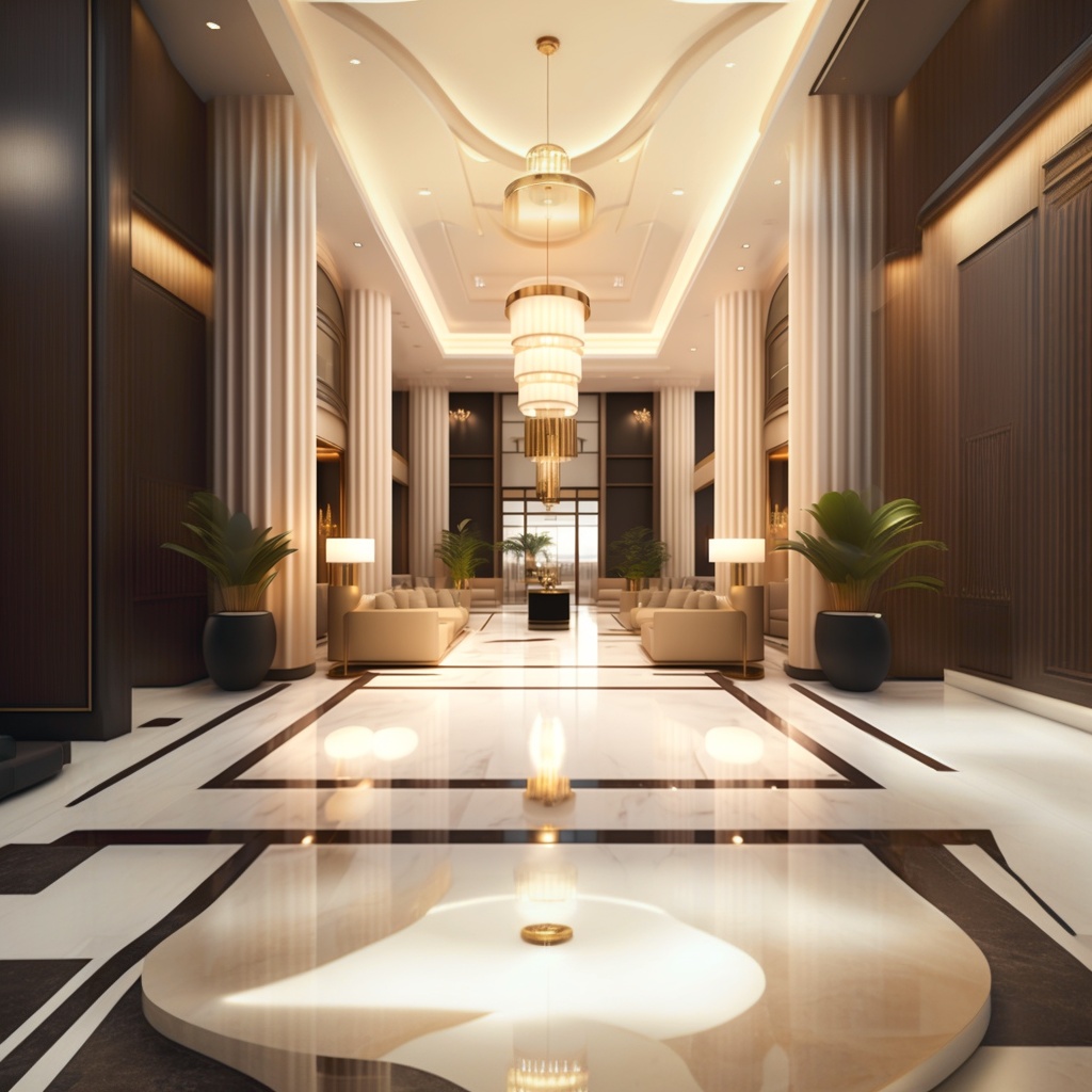 Black And White Hotel Lobbies