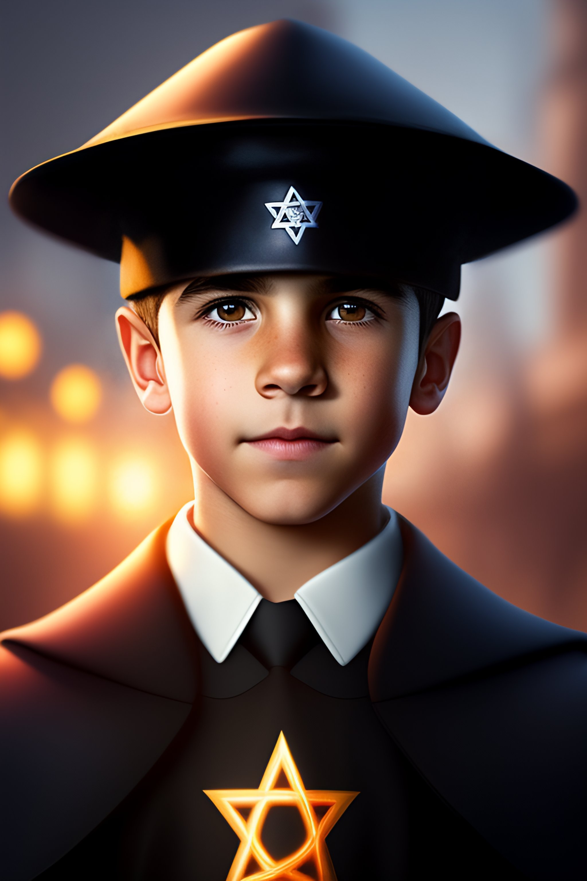 Lexica - An Israeli Jewish boy, ultra-Orthodox, superhero, wearing a ...