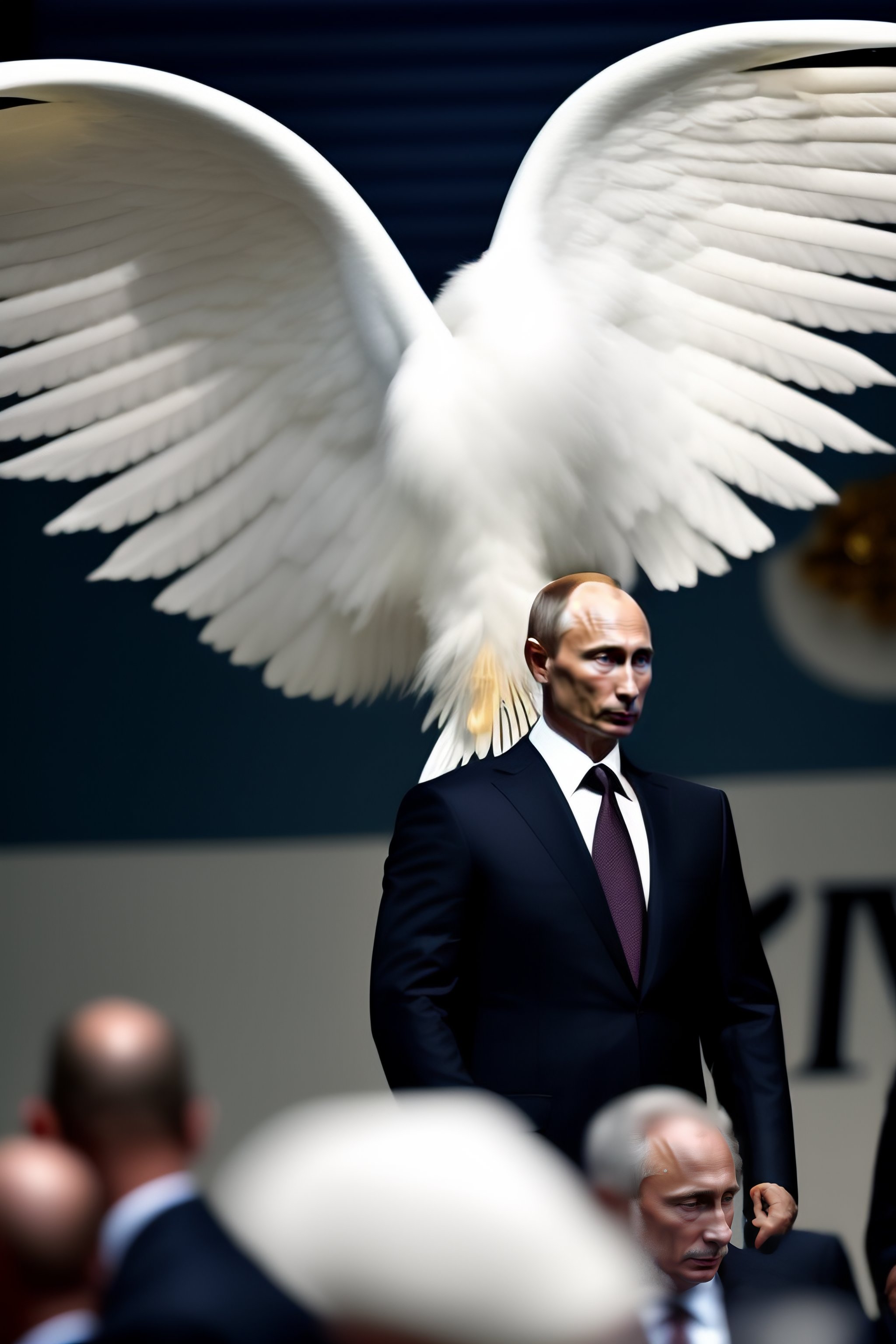 Lexica - Vladimir putin with white wings