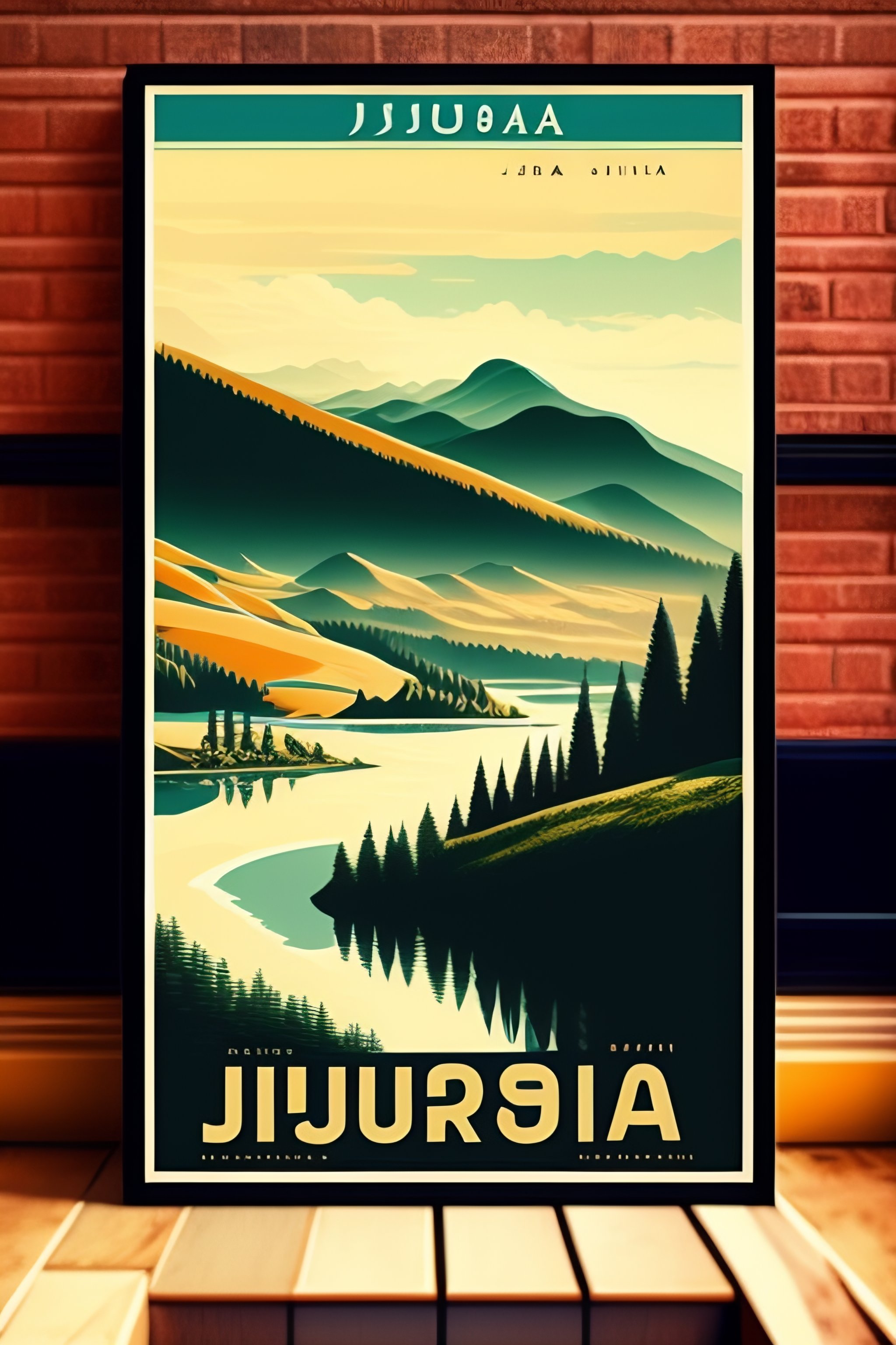 Lexica - Poster vintage landscape of Jura