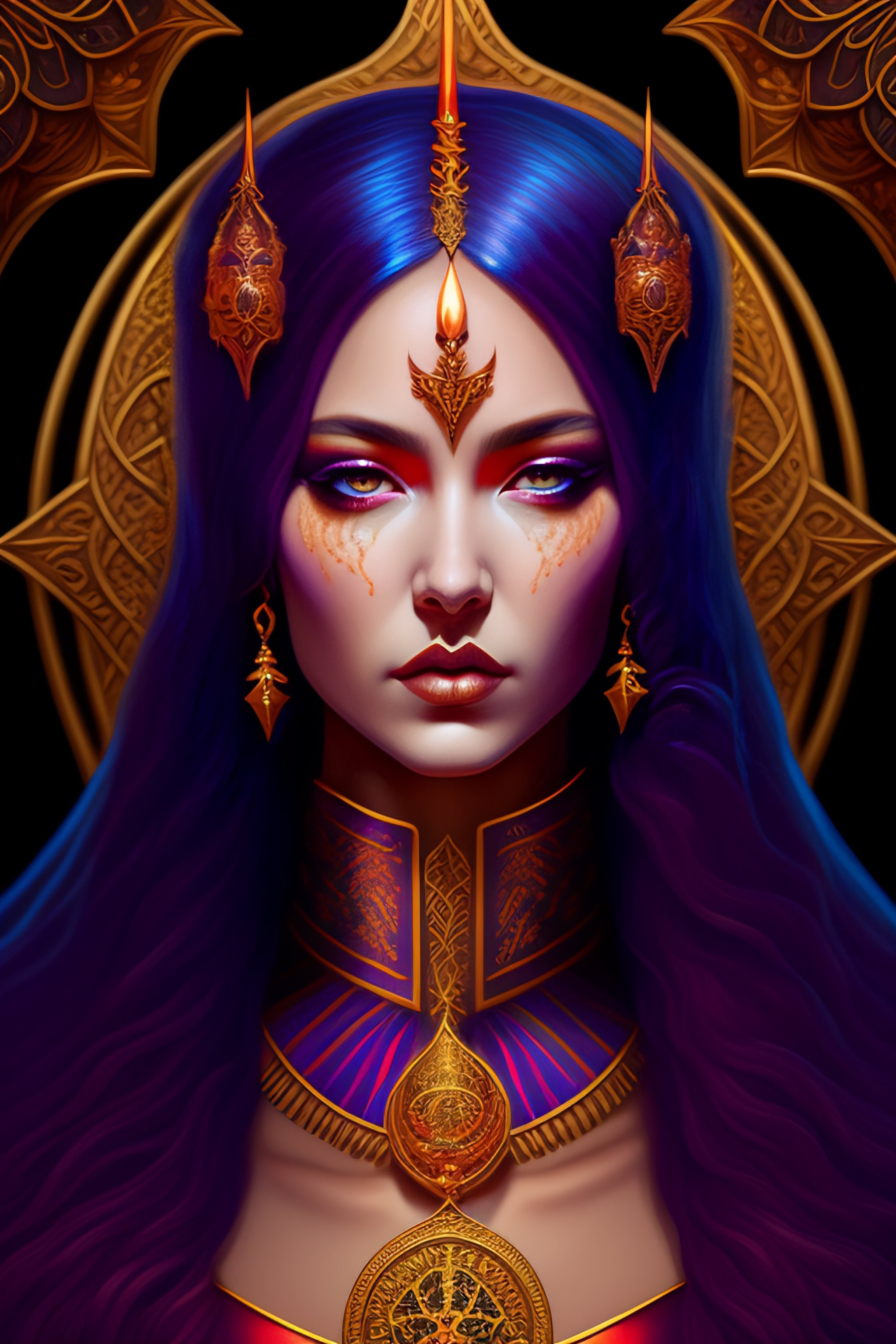 Lexica - Satanic priestess Concept art portrait by Casey Weldon, Olga ...