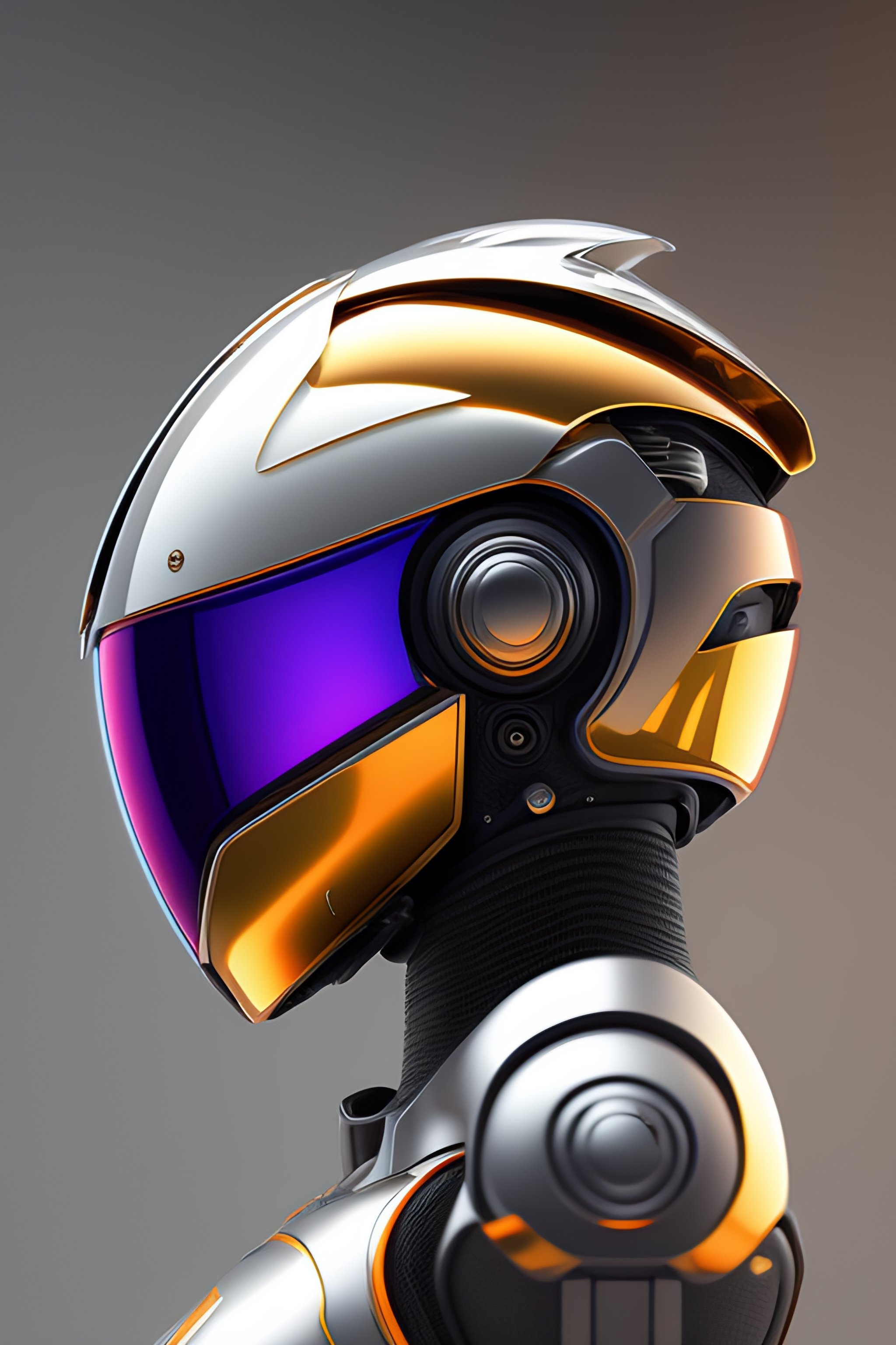 Lexica - A futuristic robotic helmet for nft highly detailed, digital ...