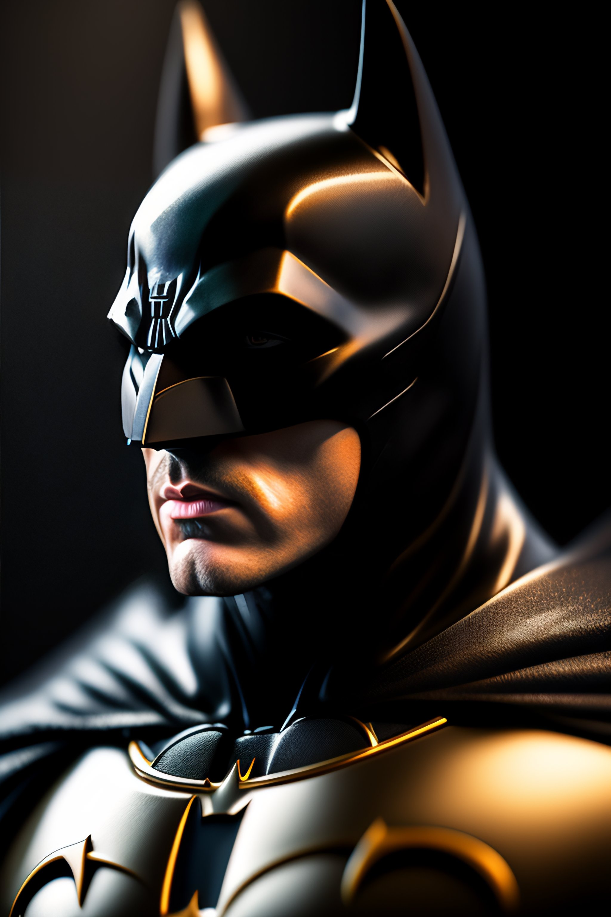 Lexica - Batman, fine detailed, watching frontal in camera, dark-room ...