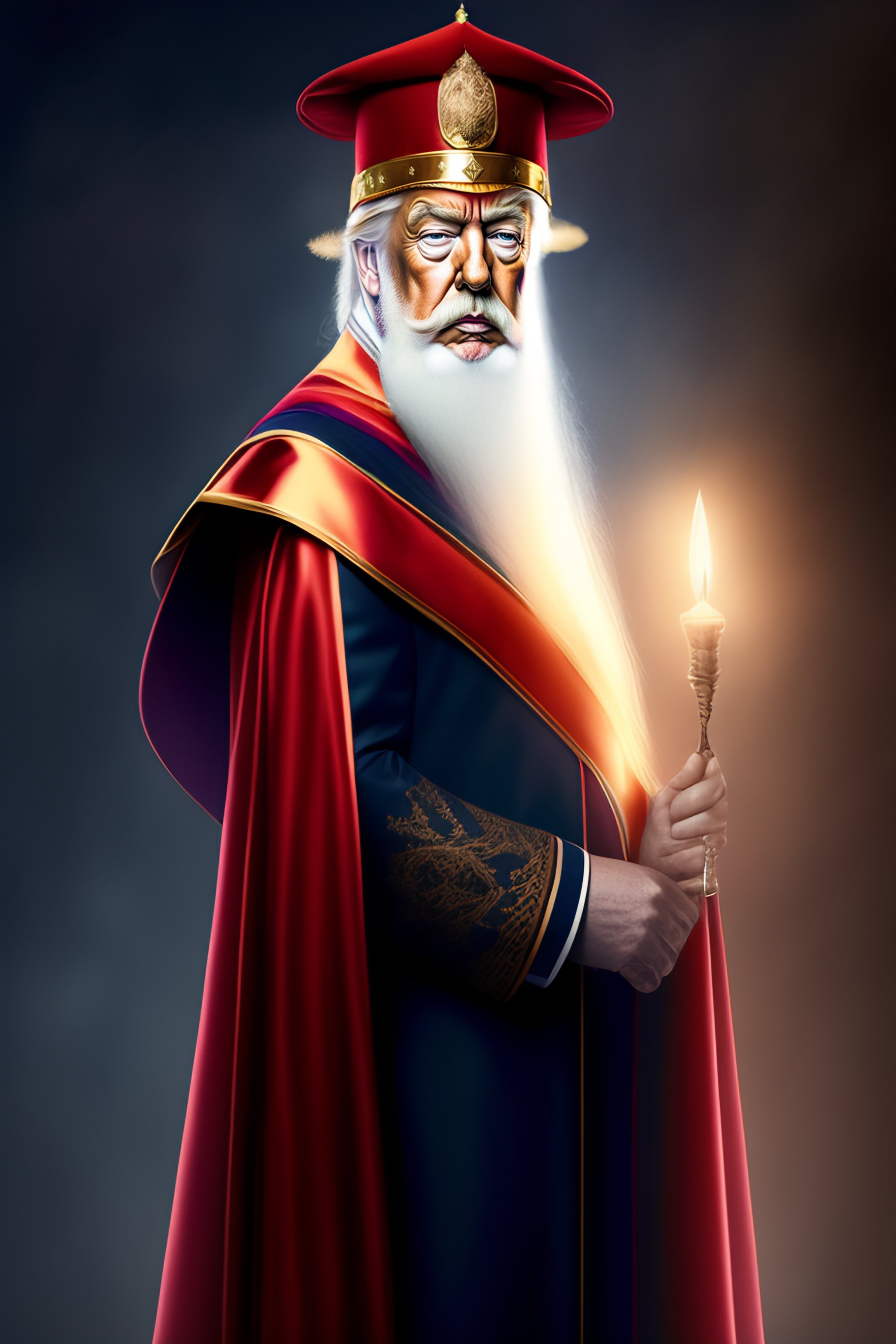 Lexica - Portrait of trump as Professor Albus Dumbledore wizard from ...