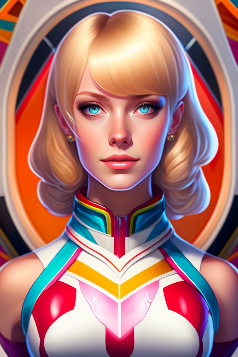 Lexica - Gwen Stacy, highly detailed, anime art style, symmetrical and ...