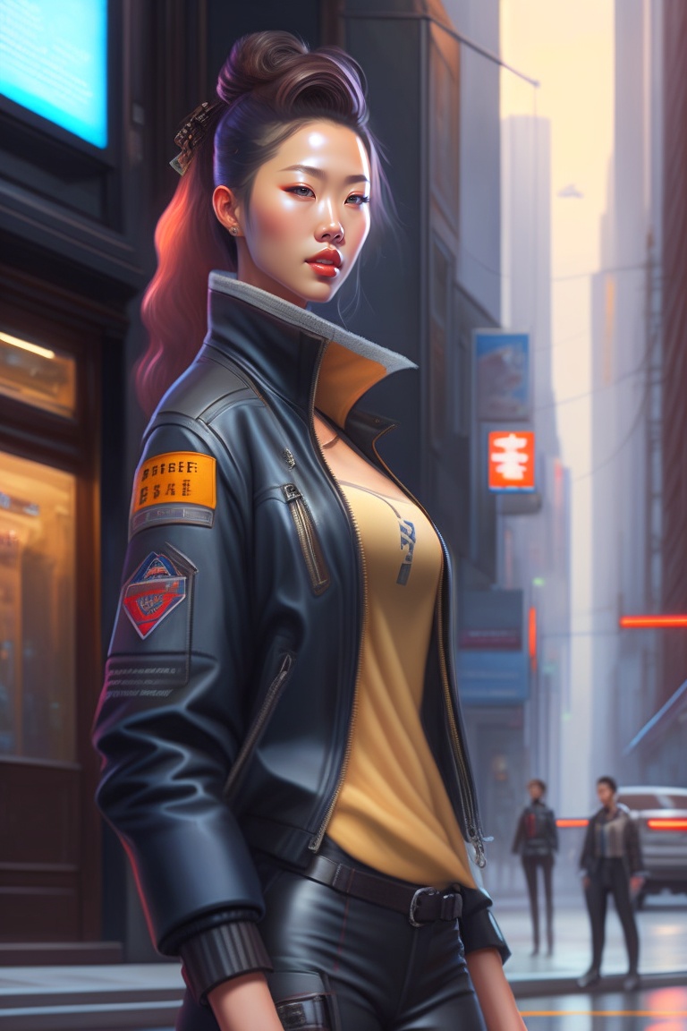 Lexica - Realism. Irene Bae JooHyun, cybercity, detailed stylished punk ...