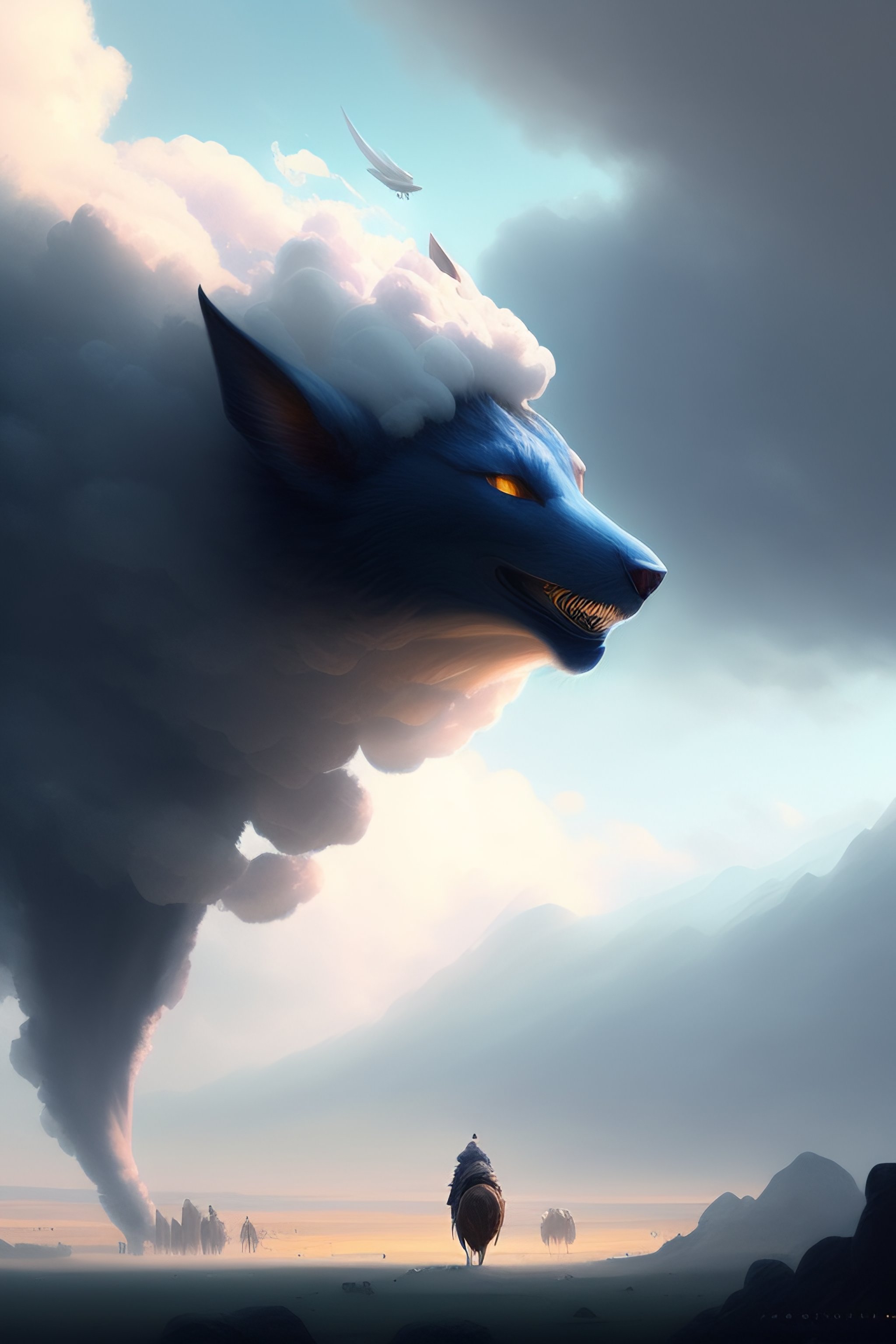 Lexica - Air elemental creature made of clouds, concept art, smooth ...