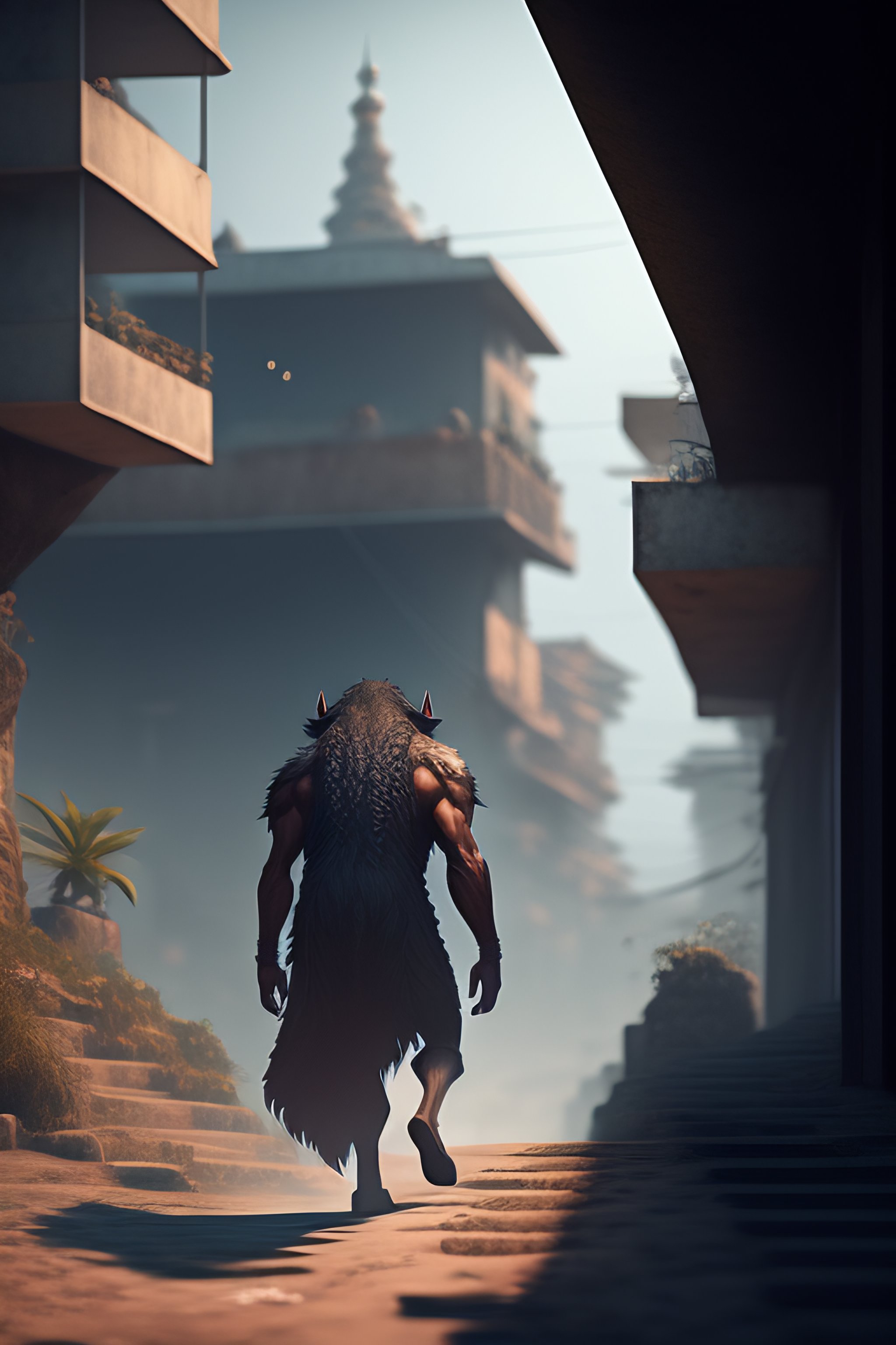 Lexica - A Werewolf moster walking at City of God in Favelas Movie ...