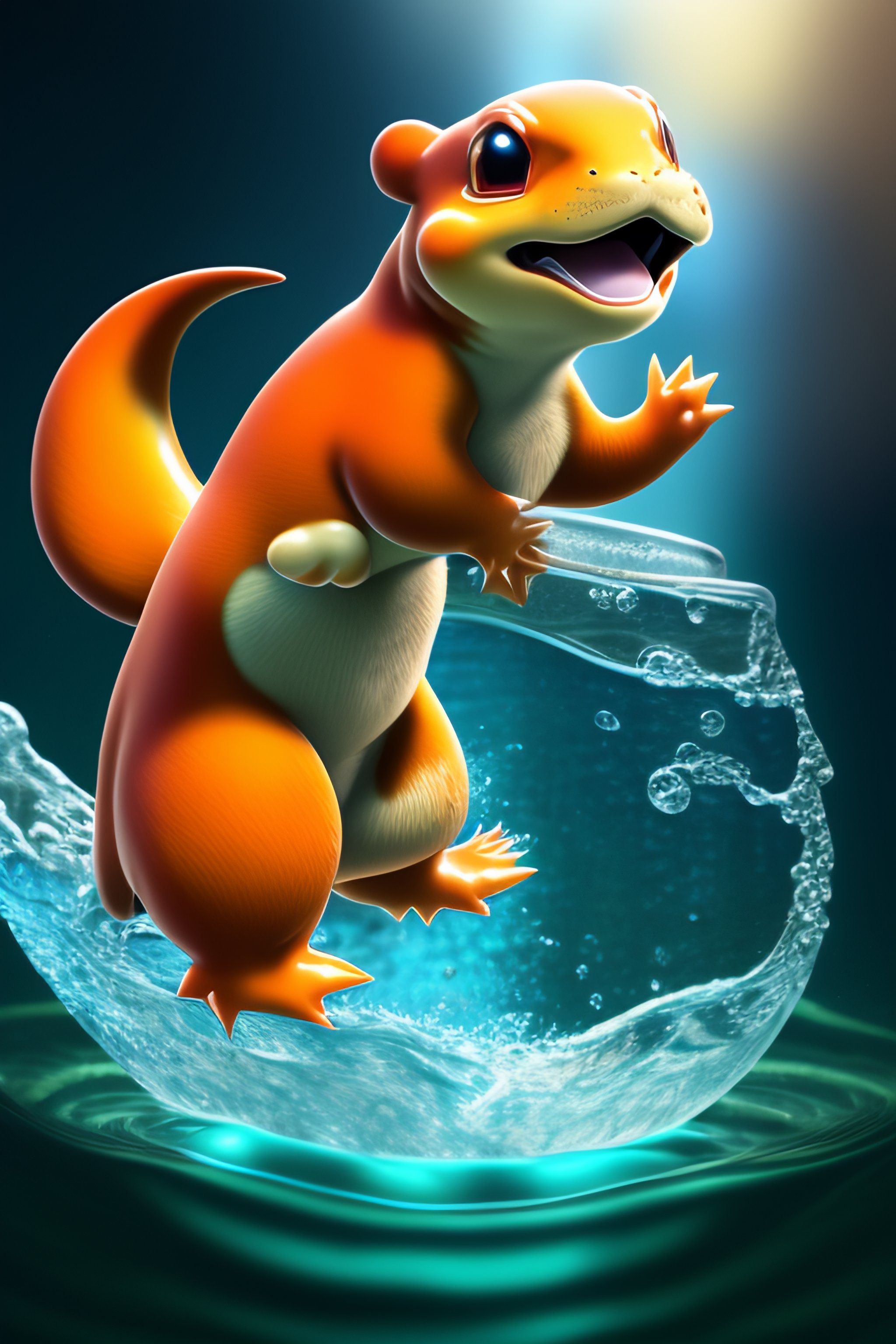 Lexica - Charmander pokemon water type