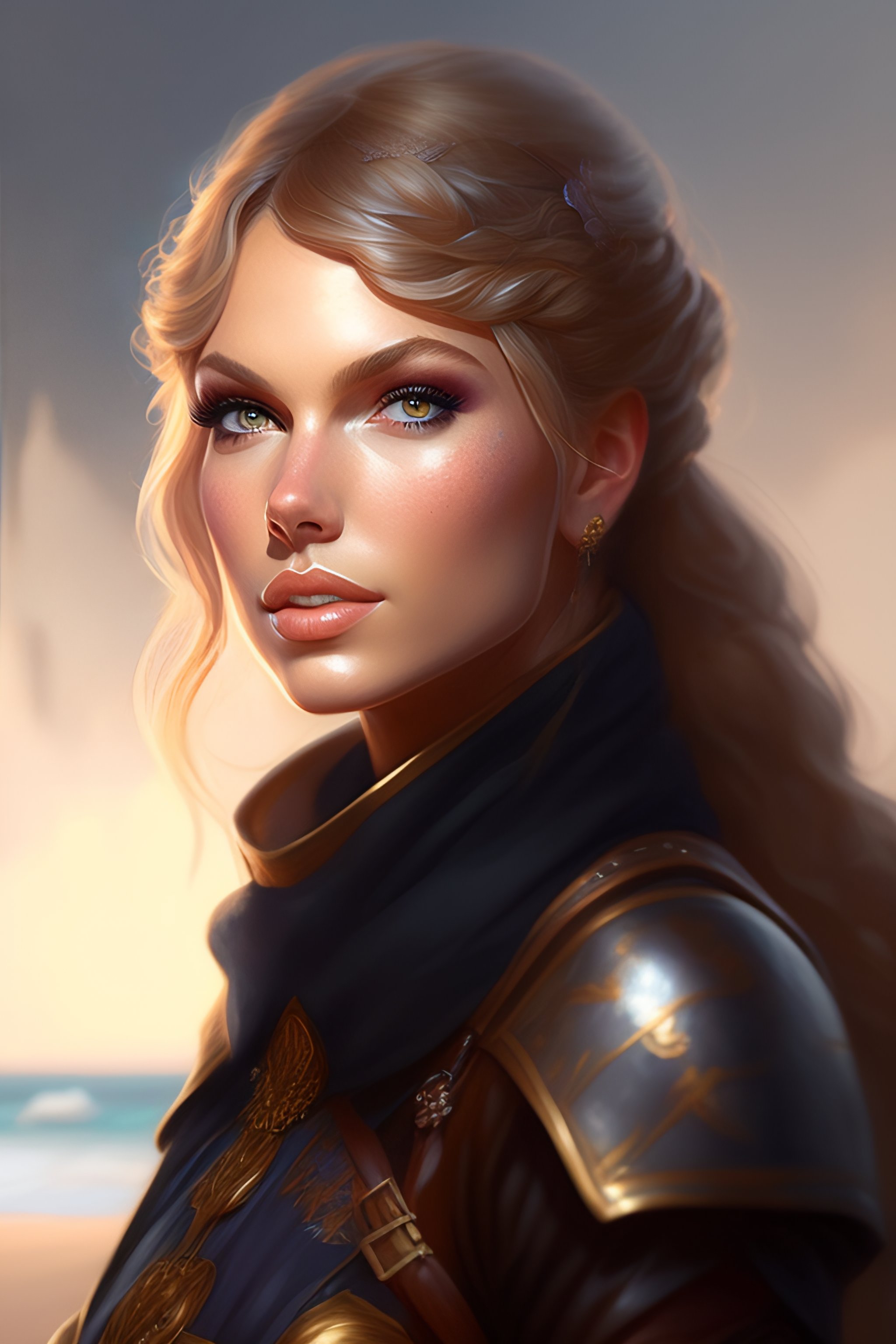 Lexica - A detailed portrait of a cute calm taylor swift, by justin ...