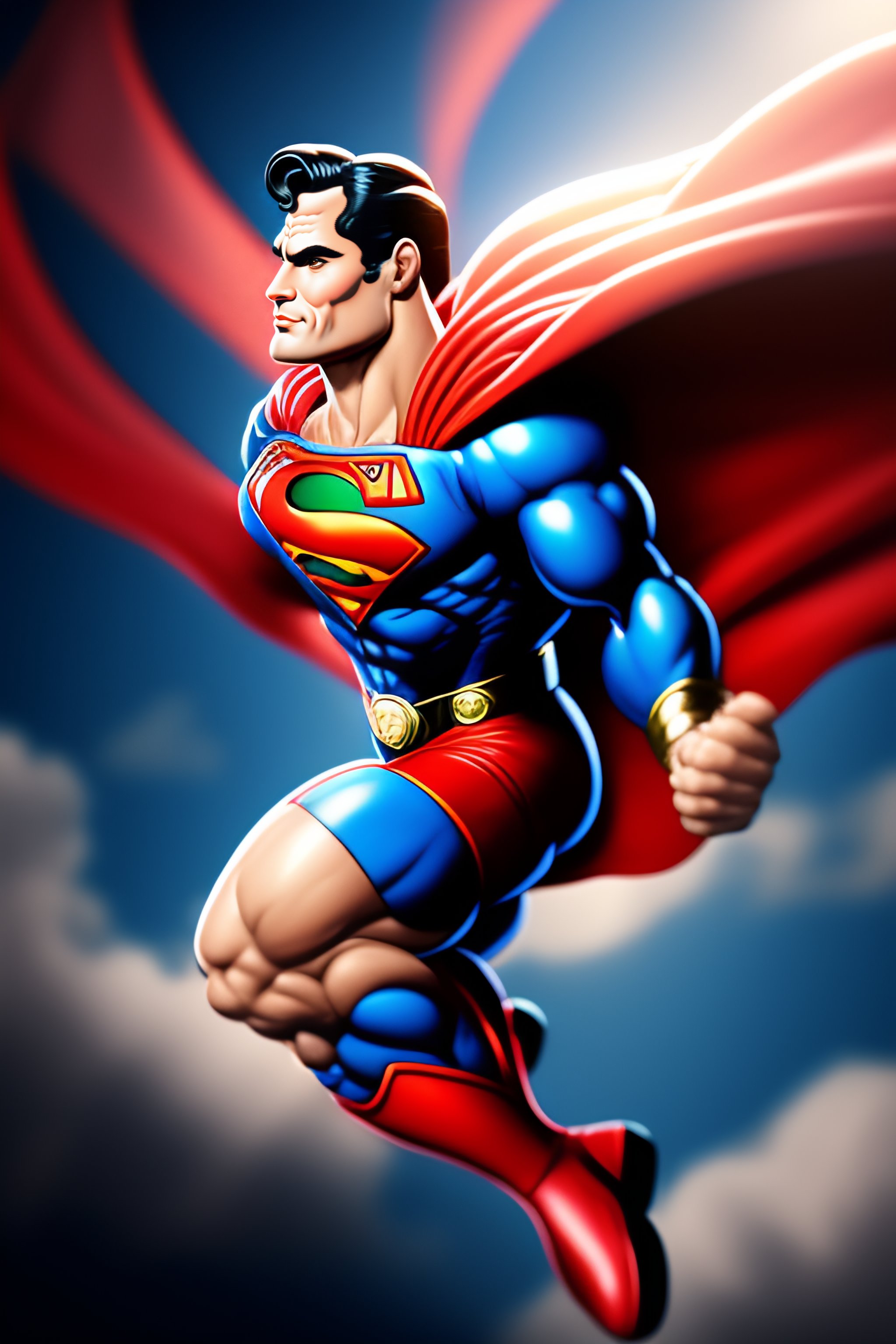 Superman Cartoon Flying
