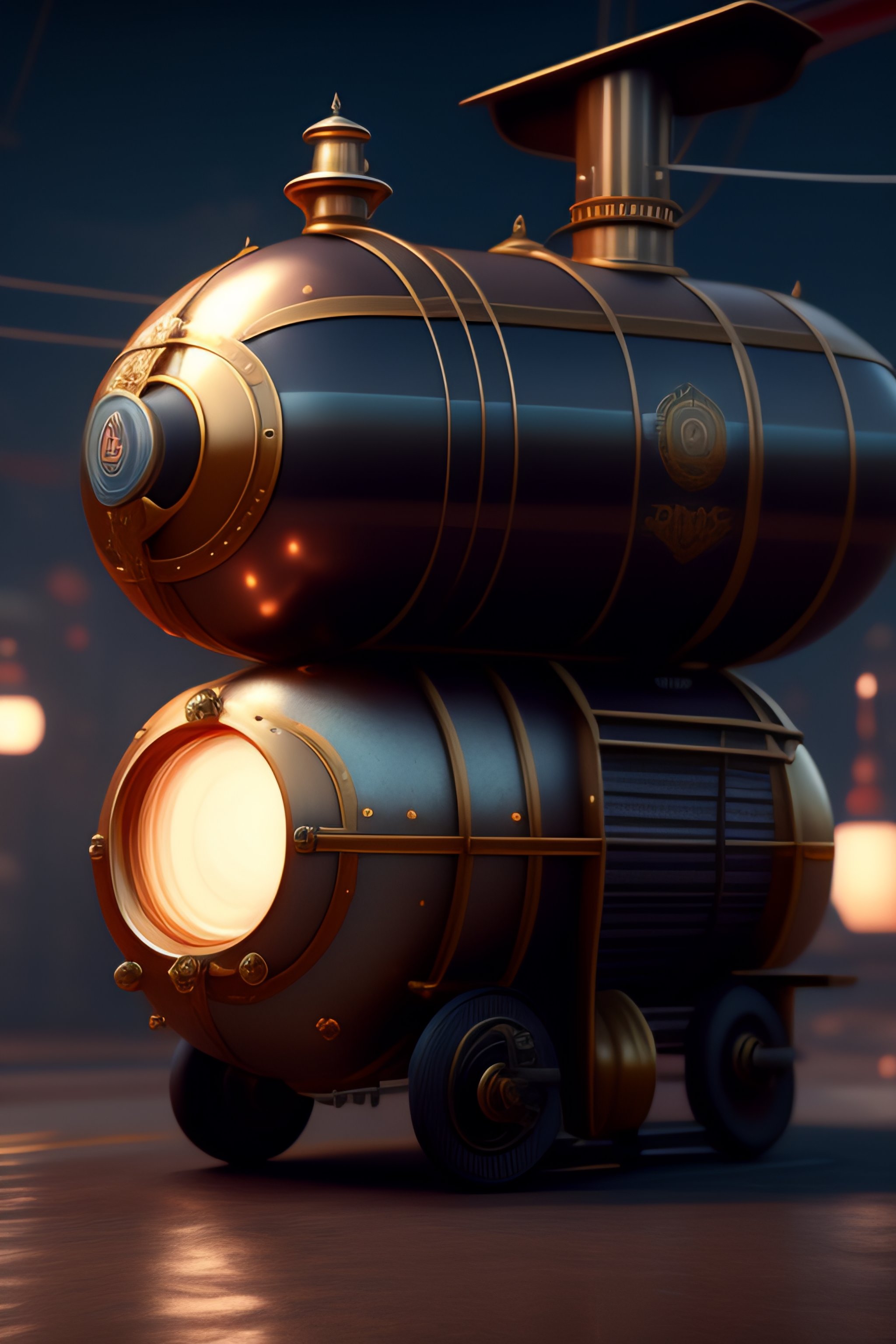 Lexica - Iron trailer, diselpunk, steampunk, cyberpunk, HQ, 4K, unreal ...