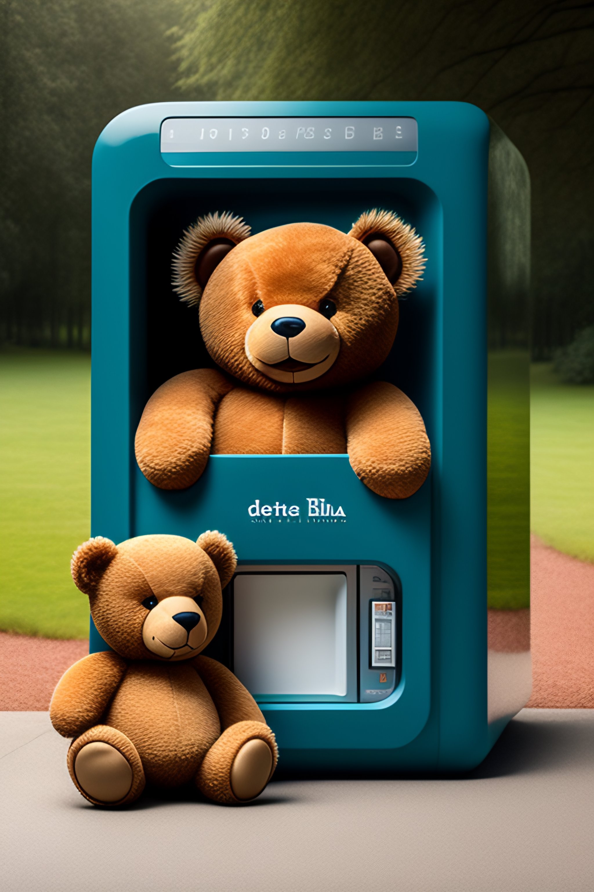 Lexica - A Teddy bear vending machine designed by Dieter Rams